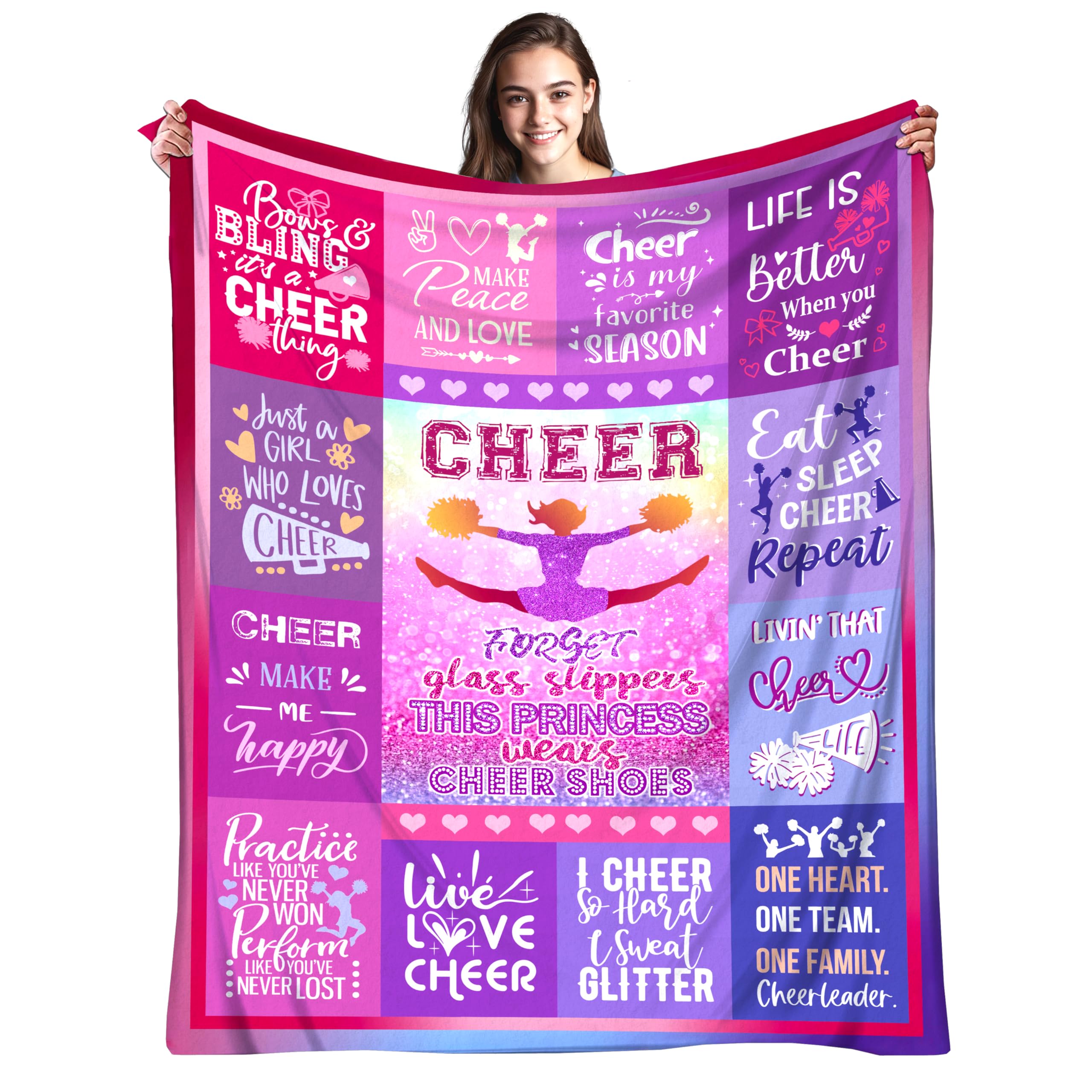 Amazon.com: Cheerleader Gifts Blanket, Cheer Gifts for Cheerleaders ...