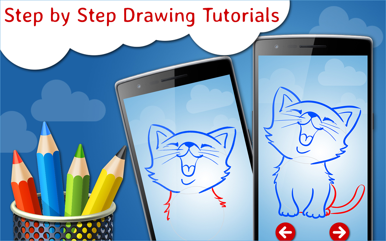 How to Draw Cats Step by Step Drawing App - App on Amazon Appstore
