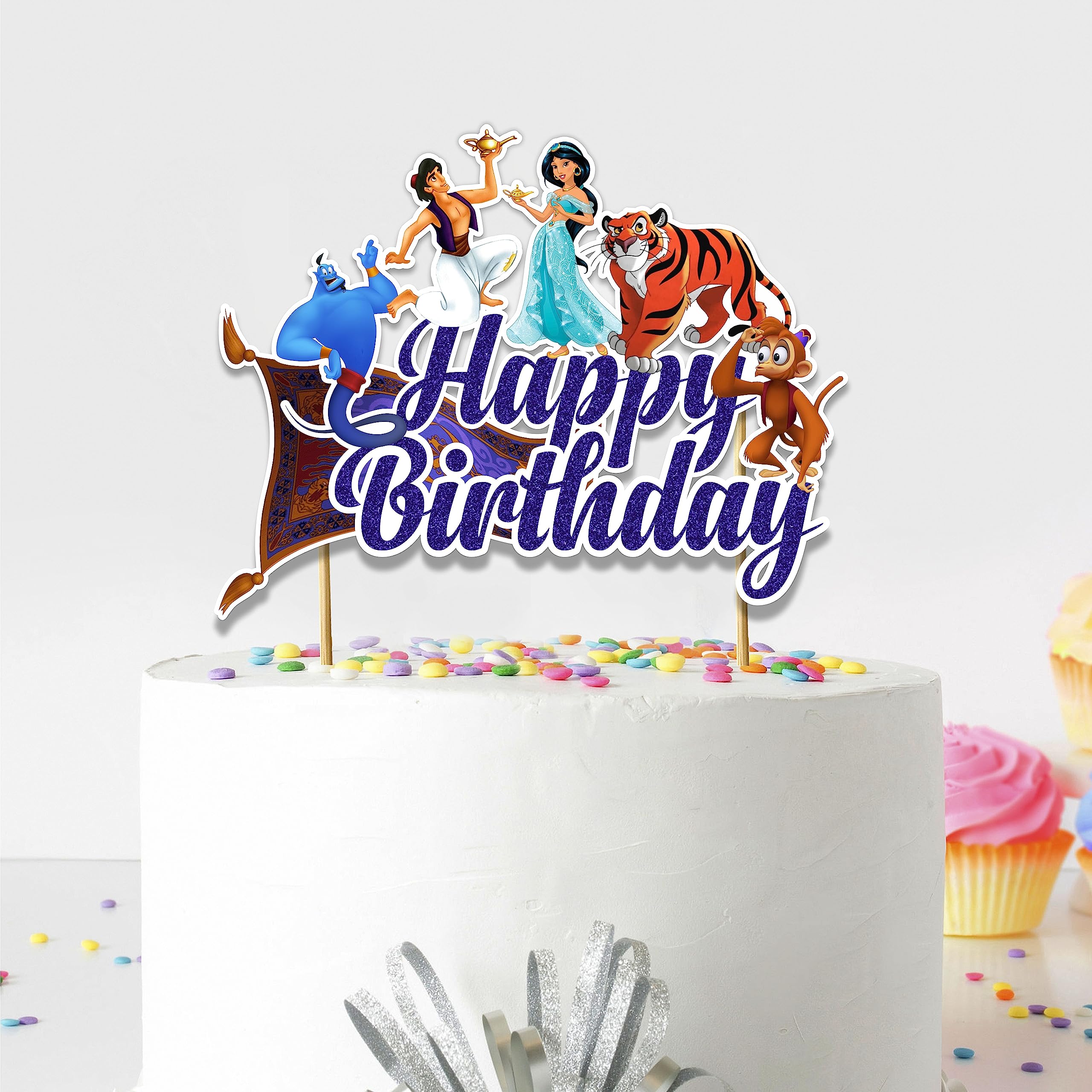 Aladn Happy Birthday Cake Topper : Amazon.ca: Grocery & Gourmet Food