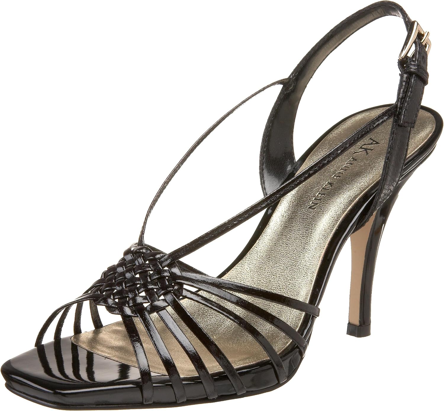 Amazon.com | Anne Klein AK Women's Aplik Sandal,Black Synthetic,9.5 M ...