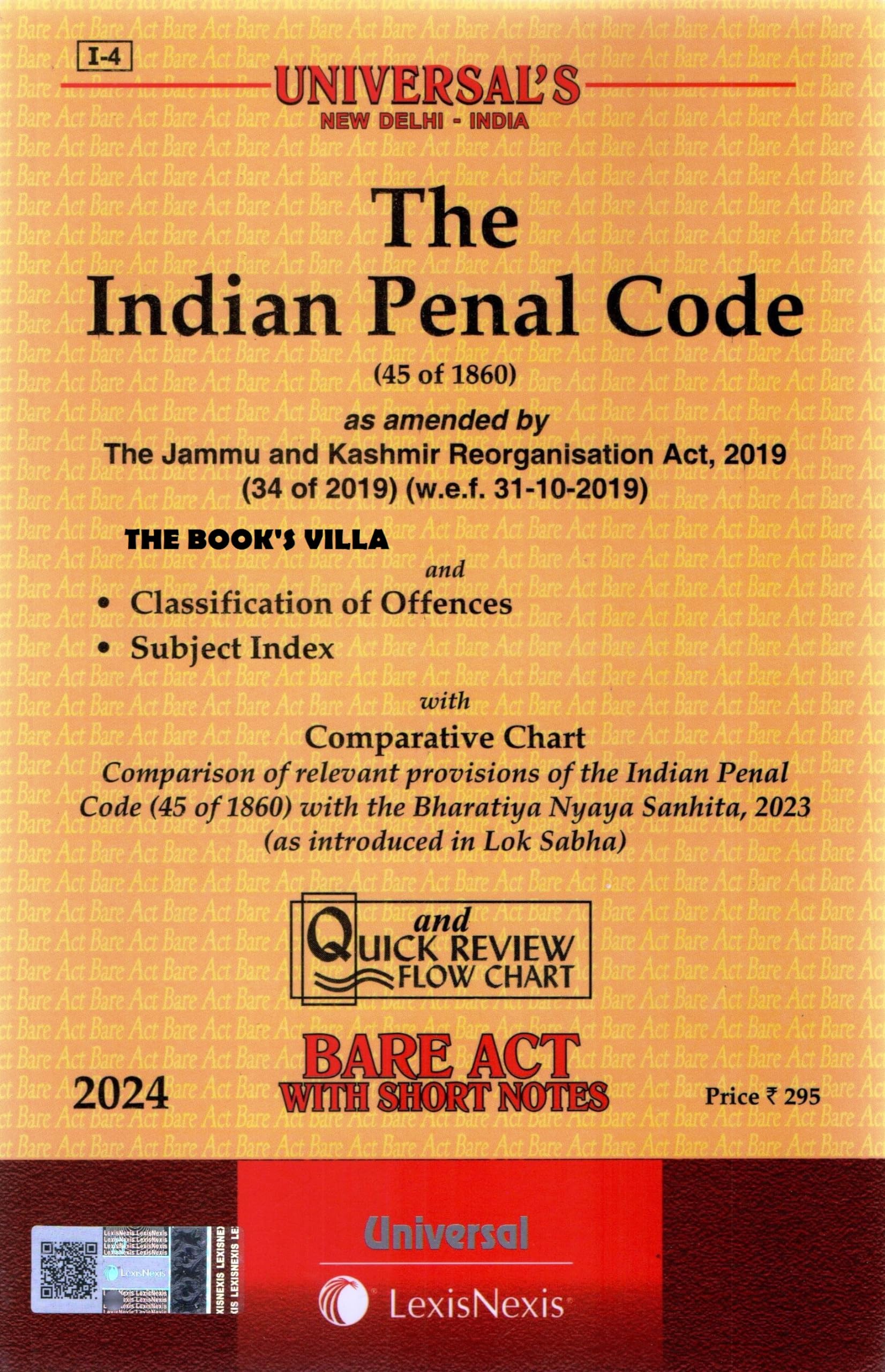 Buy The Indian Penal Code Bare Act With comparative chart - Latest 2024 ...