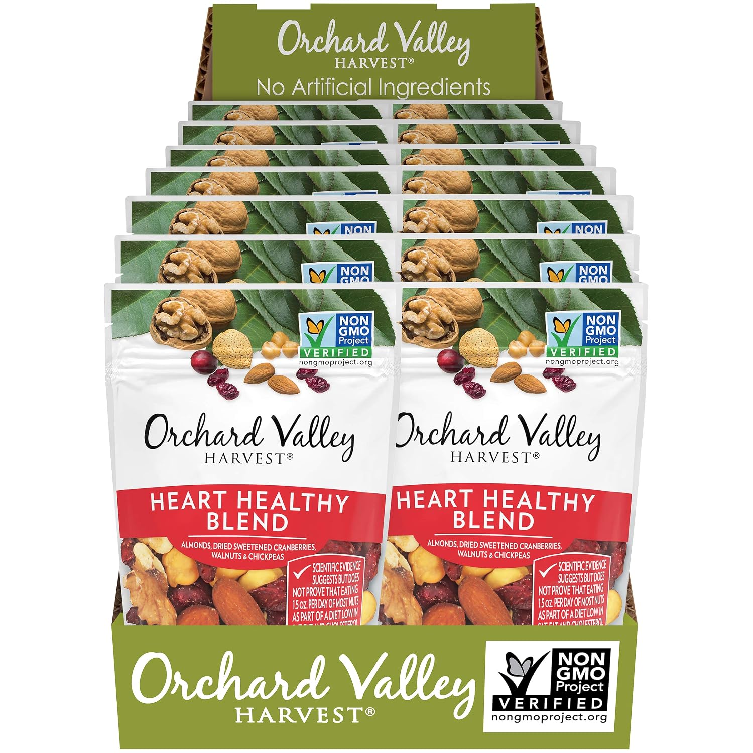 Amazon.com: Orchard Valley Harvest Heart Healthy Blend, 2 Ounce Bags ...