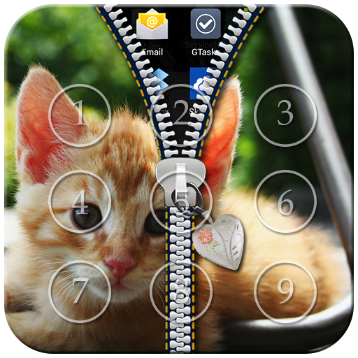 Kitty Cat Zipper Lock Screen - App on Amazon Appstore