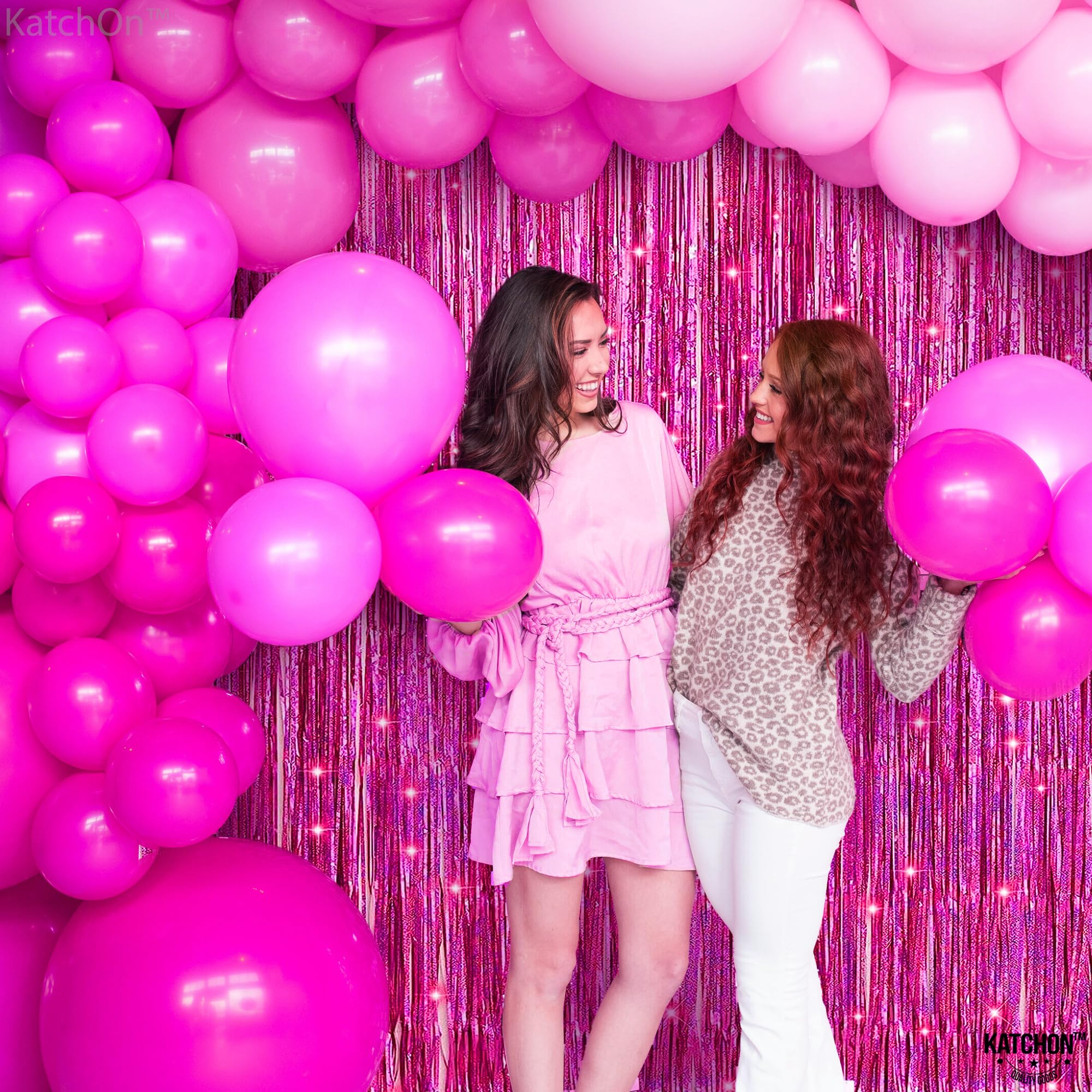 Snapklik.com : Iridescent Hot Pink Backdrop Curtain - Large 32x8 Feet ...