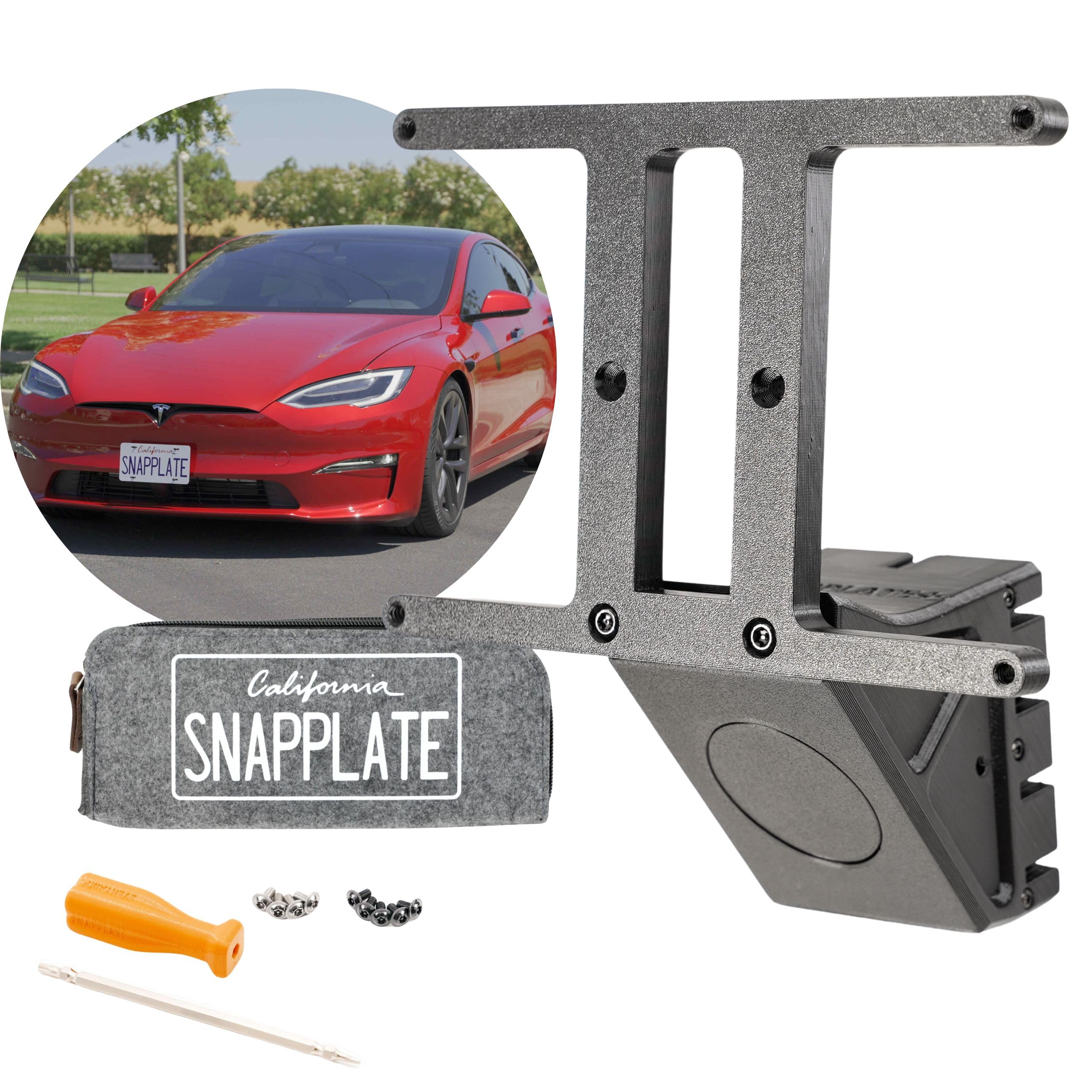 Amazon.com: SnapPlate+ (Model S) Front License Plate Holder - Strength ...