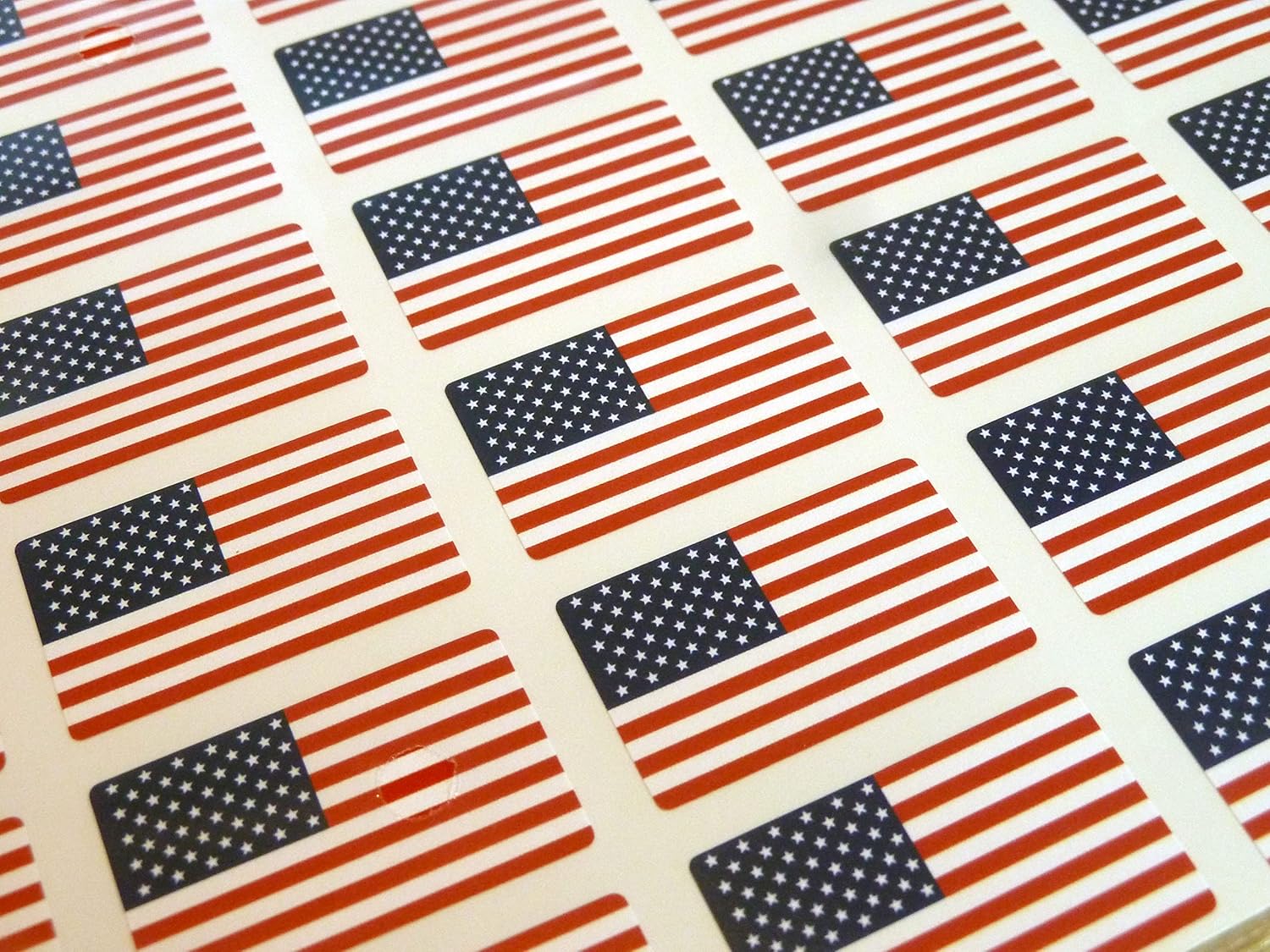 Pack of 60, 33x20mm, USA Self-Stick Flag Stickers, Self-Adhesive United ...