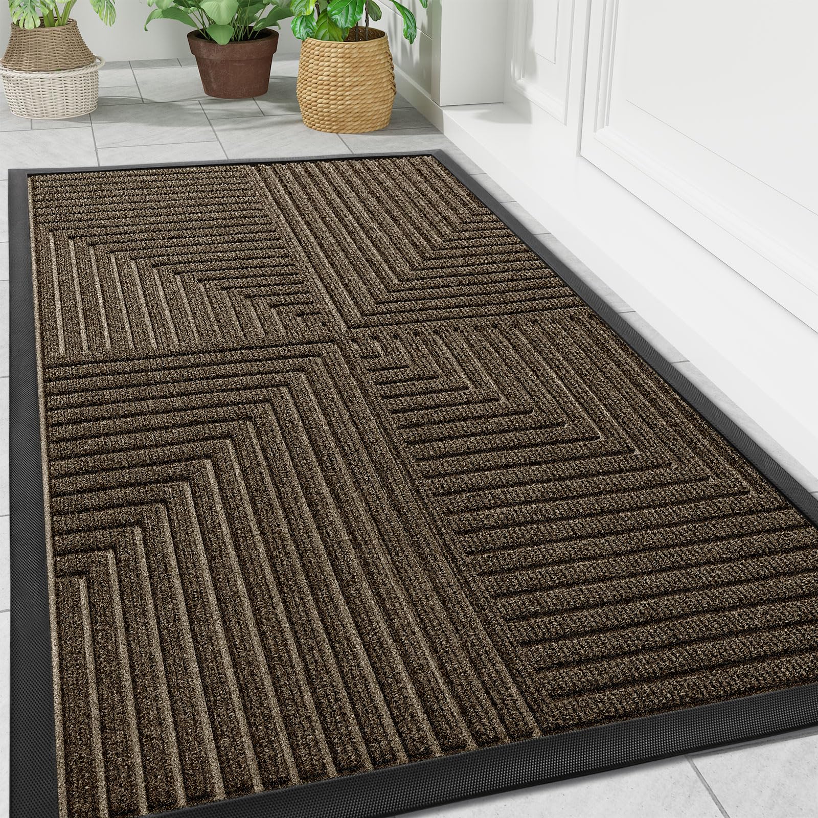Amazon.com: Arotive Front Door Mat, Heavy Duty Outdoor Indoor Mat, Non ...