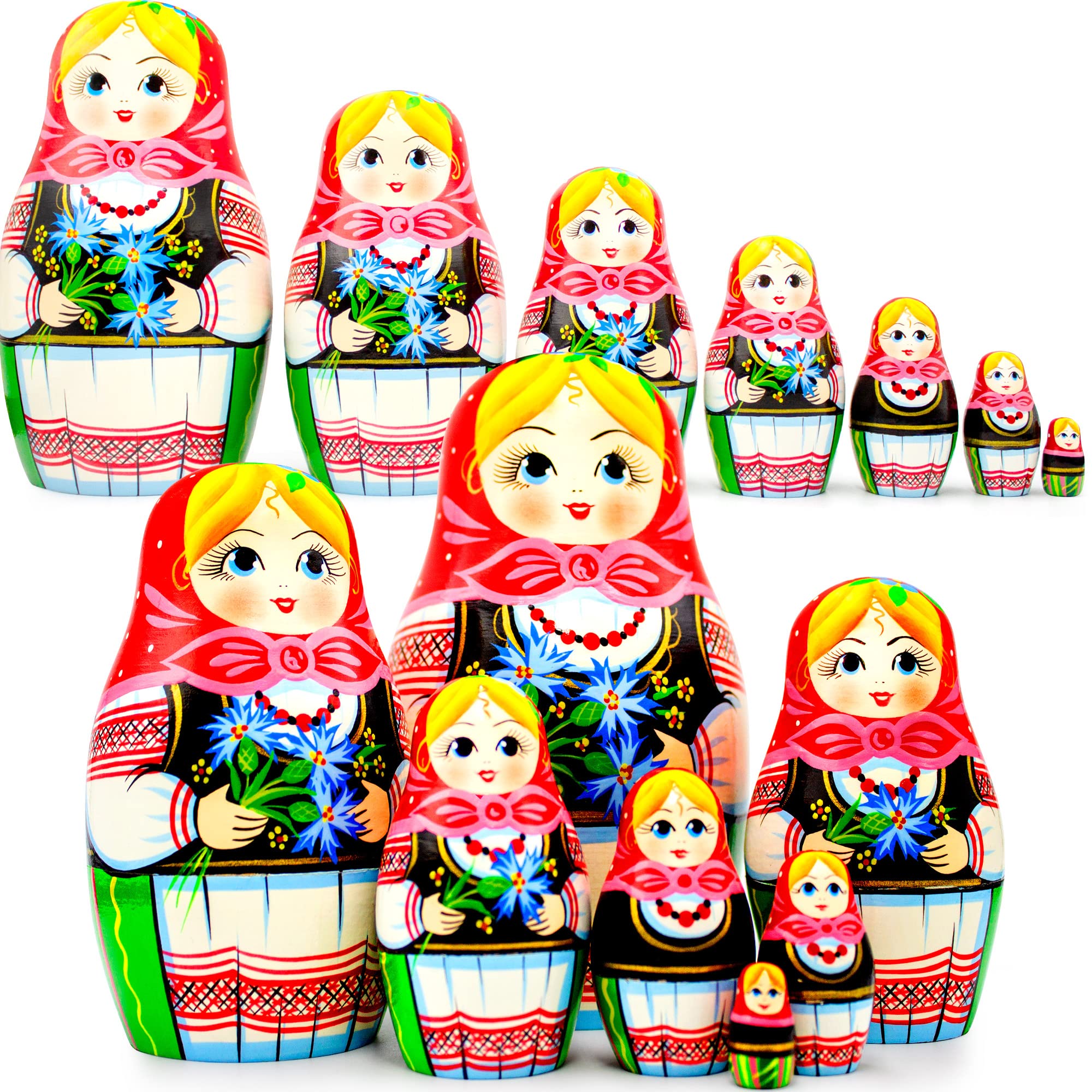 Amazon.com: AEVVV Matryoshka Nesting Dolls Set of 7 pcs - Matreshka Doll in Eastern European ...