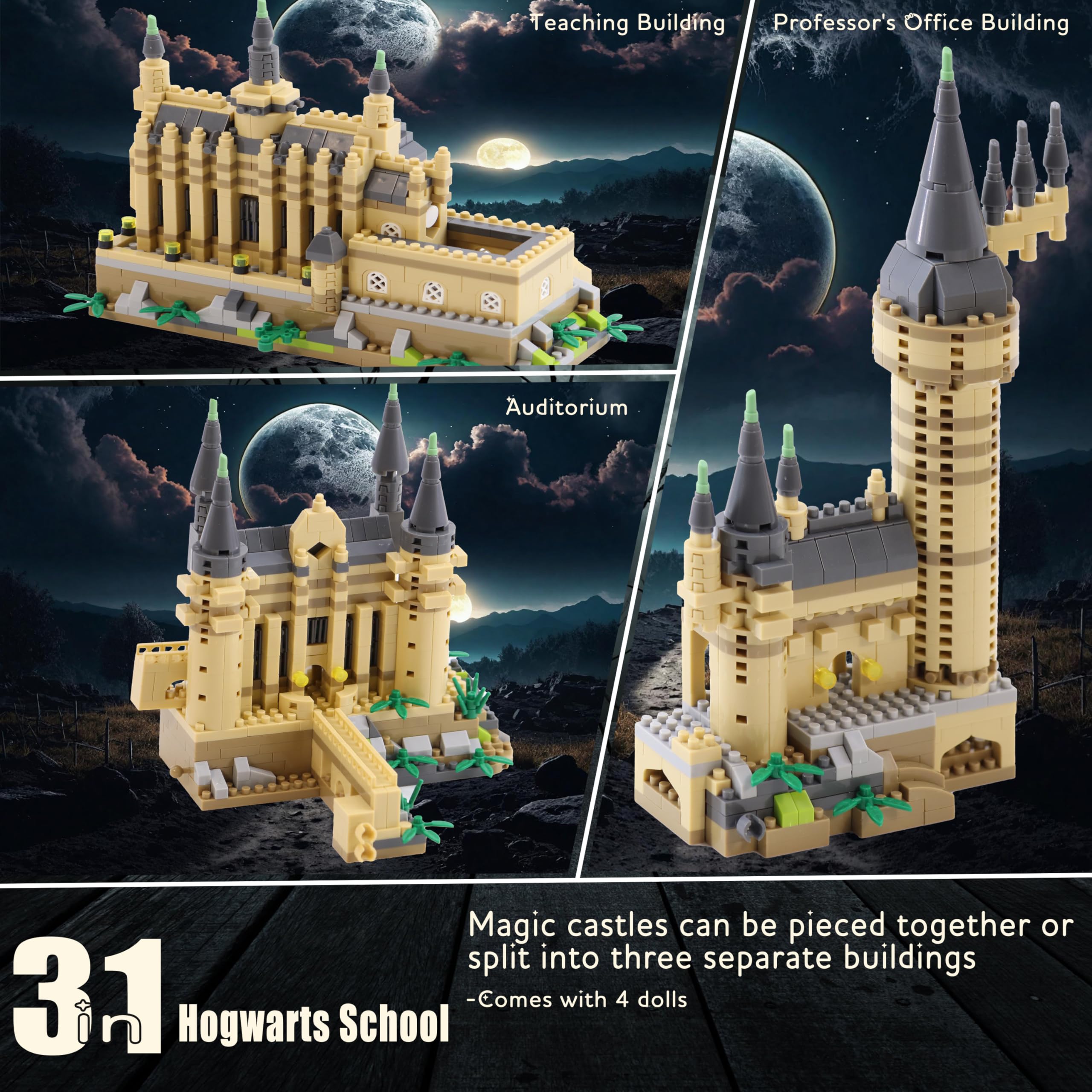 Snapklik.com : KeVeuLen Harry Magic School Castle Building Blocks ...