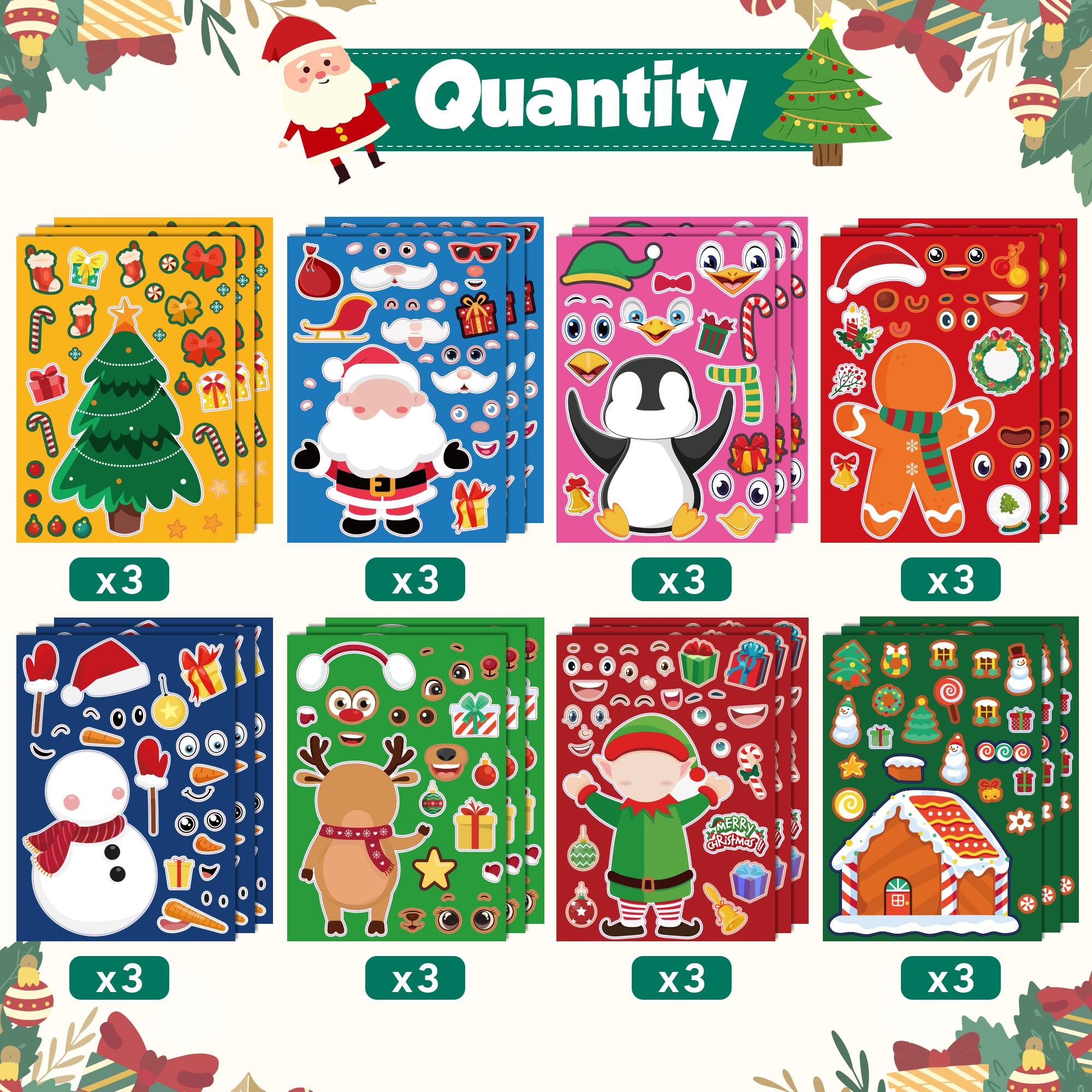 Snapklik.com : OHOME Christmas Stickers - Stocking Stuffers For Kids ...