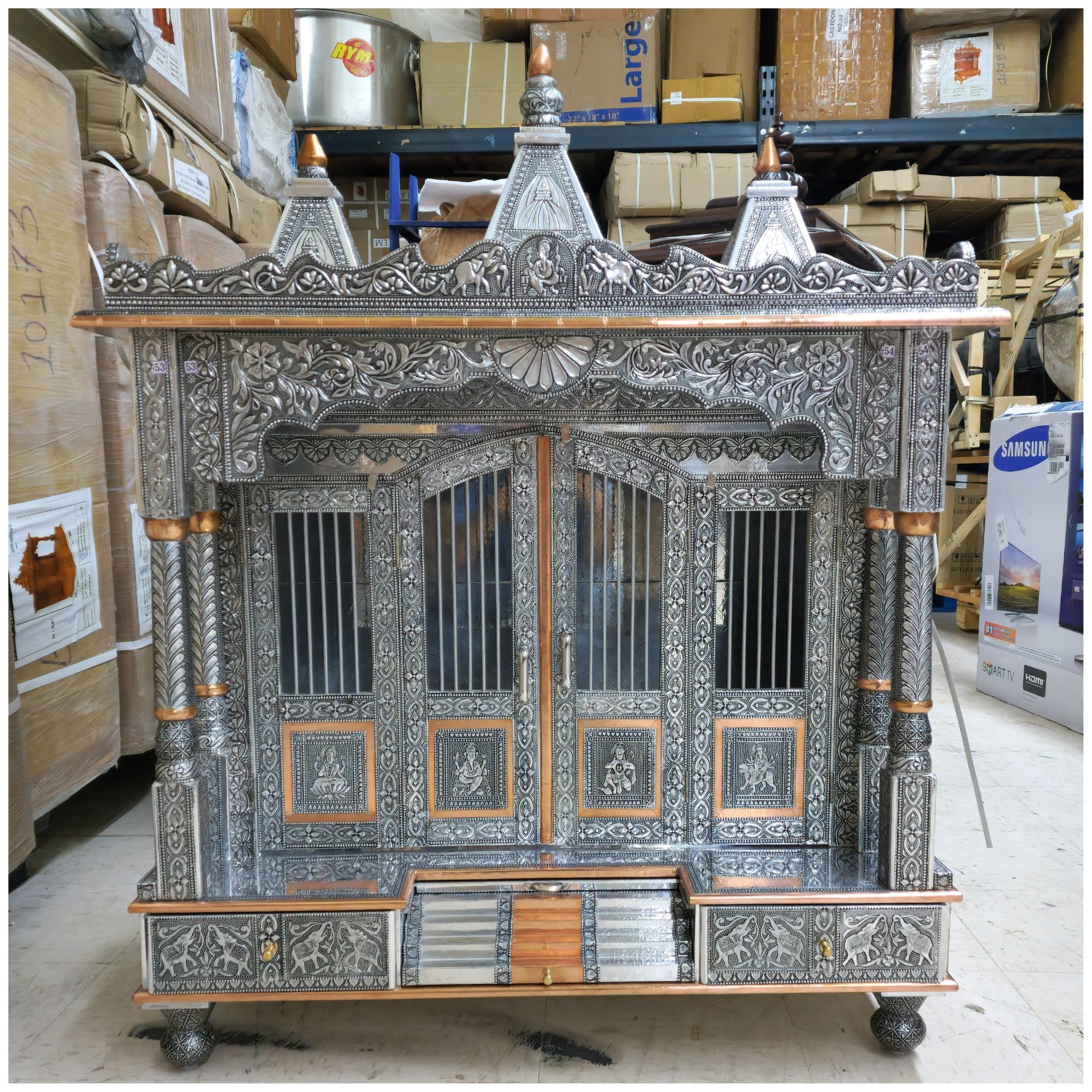 Buy AtoZ India Cart Oxidized Temple, Large Home Temple, Office Temple ...