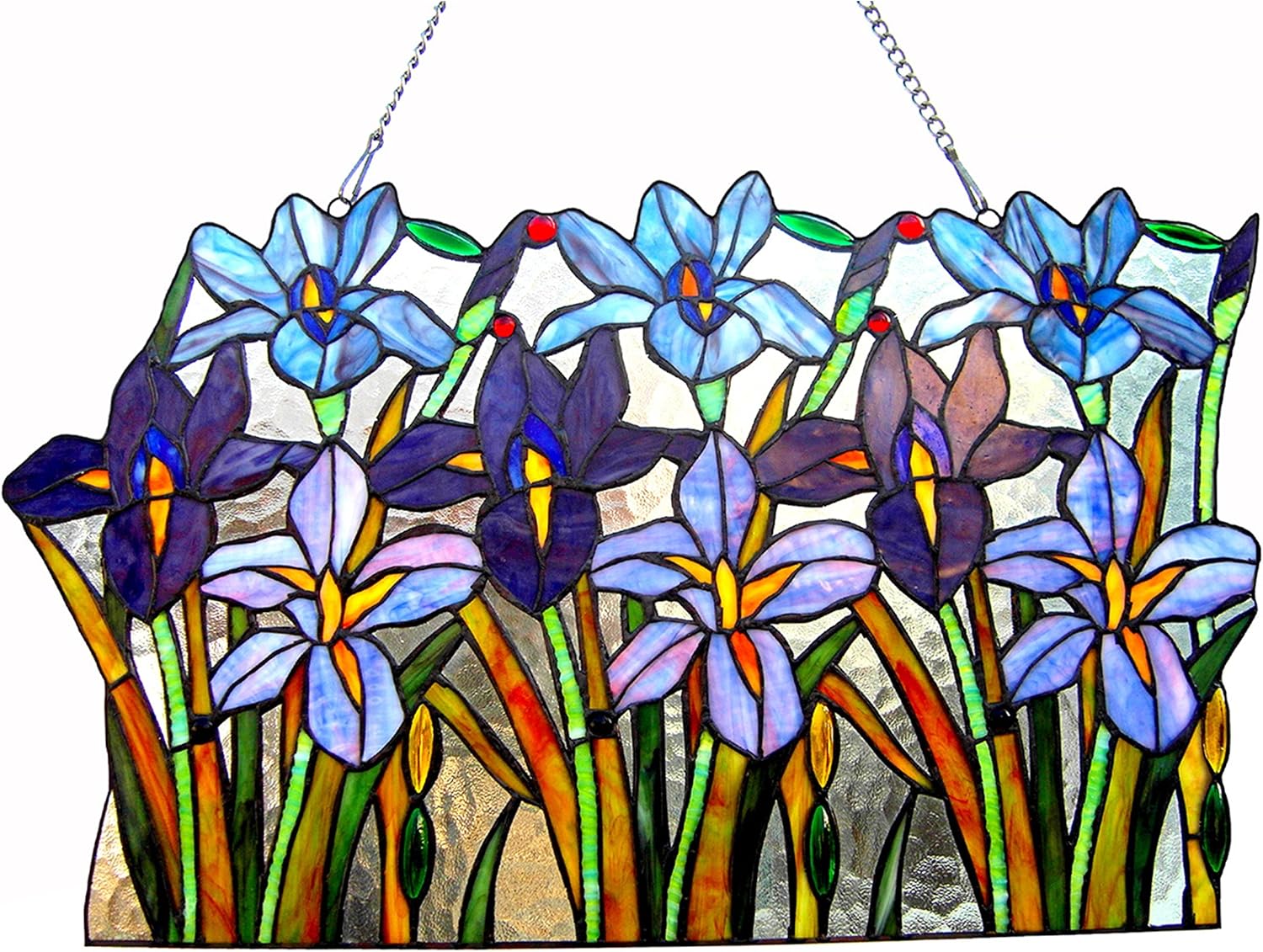 Amazon.com: Chloe Lighting 24' Wide Ariana Tiffany-Glass Iris Window ...
