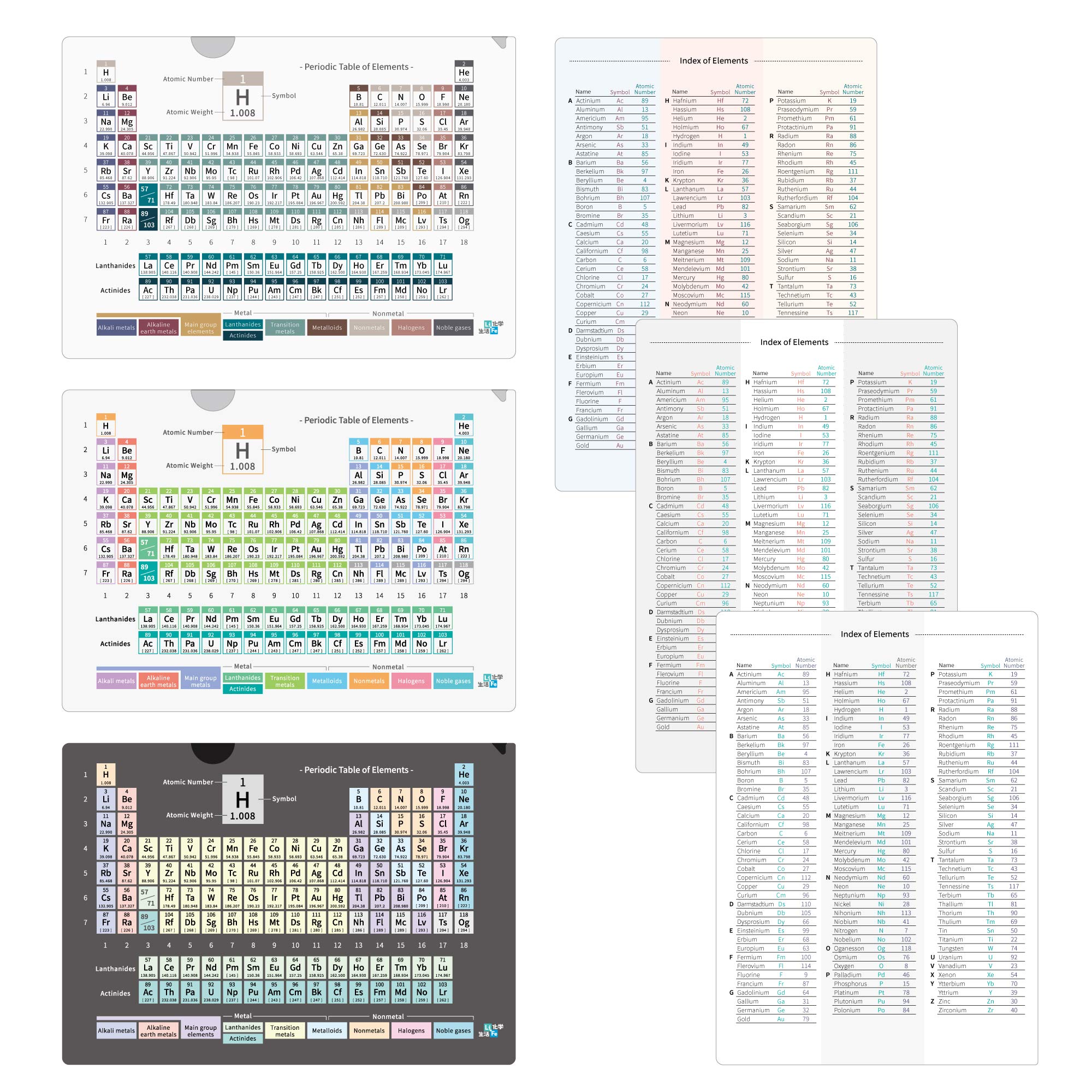 Buy LiFe Chem 2022 Periodic Table Of Elements Plastic Folder Set Of 6 buy-life-chem-2022-periodic-table-of-elements-plastic-folder-set-of-6