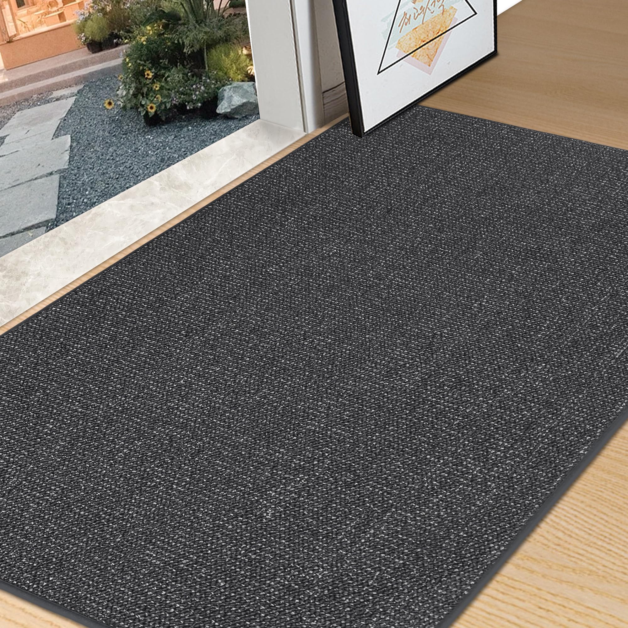 Amazon.com: BEQHAUSE Dirt Trapper Door Mat 36" x 60", Non-Slip Washable ...