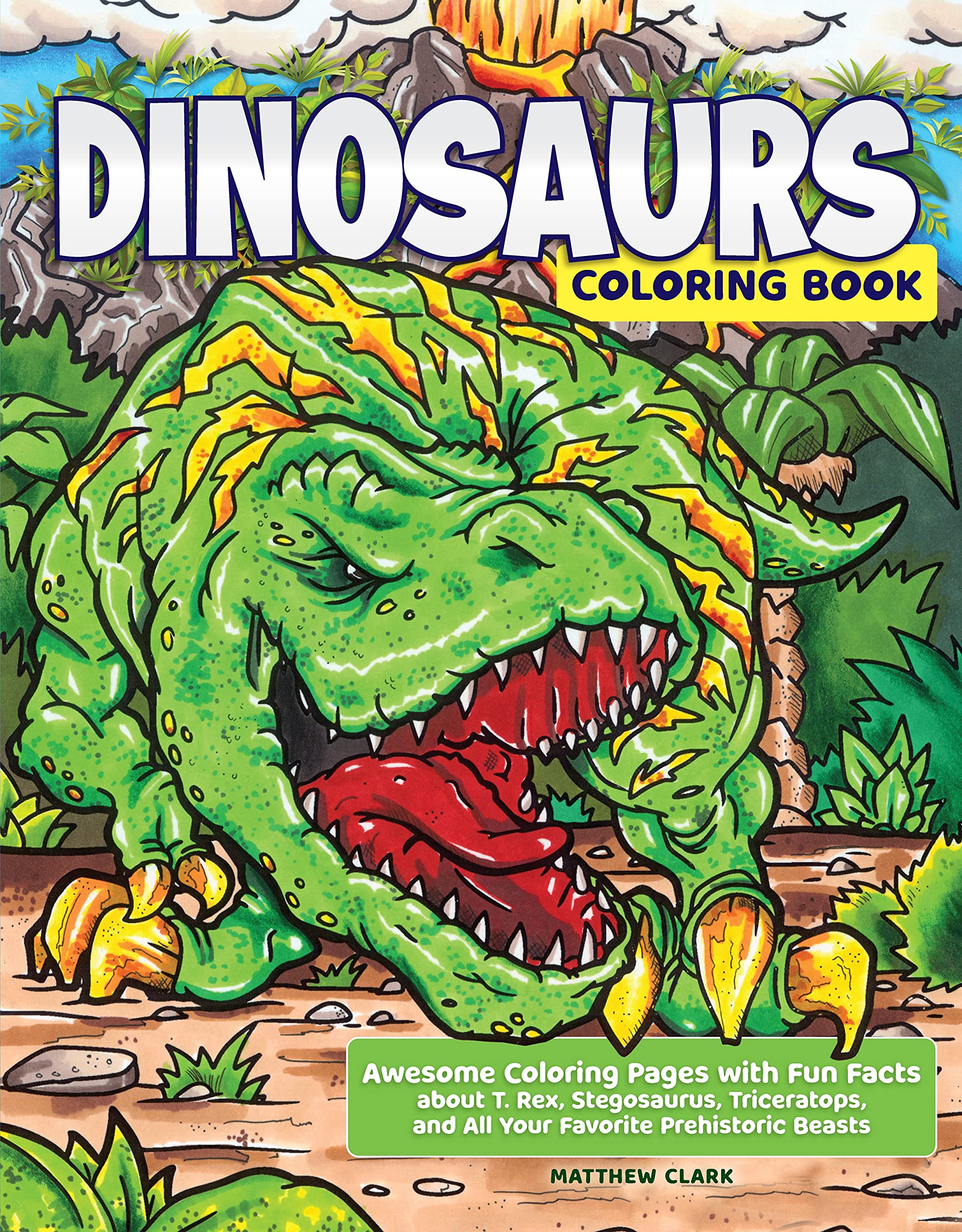 Buy Dinosaurs Coloring Book (Happy Fox Books) 40 Designs for Kids to ...