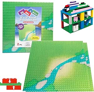 Amazon.com: SCS Direct Brick Building Blocks Baseplates with Grassy ...