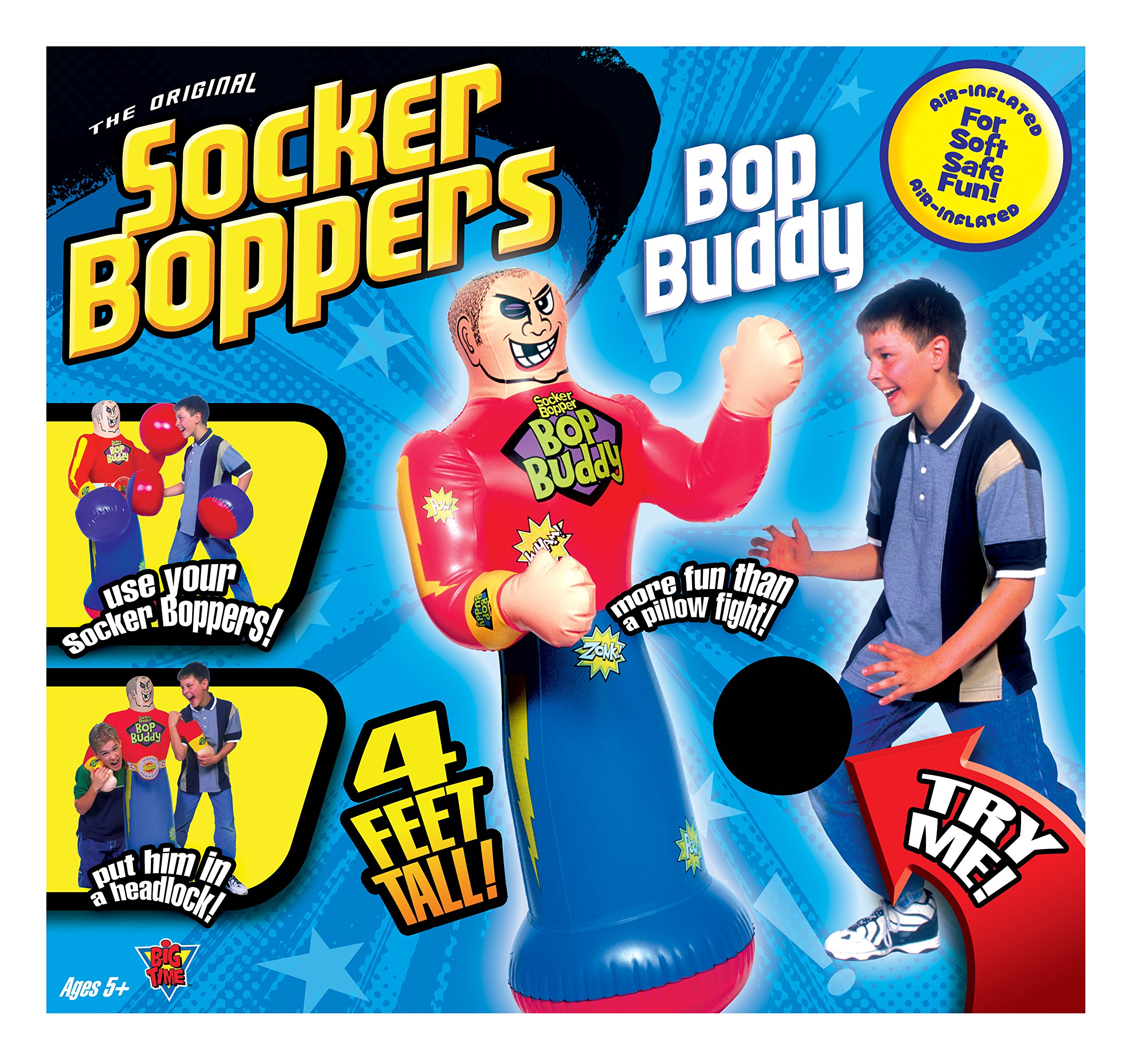 Socker Boppers Bop Buddy Standing Inflatable Talking Punching Bag Kids ...