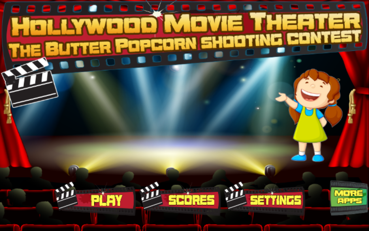 Hollywood Movie Theater : The Butter Popcorn Shooting Contest Game ...