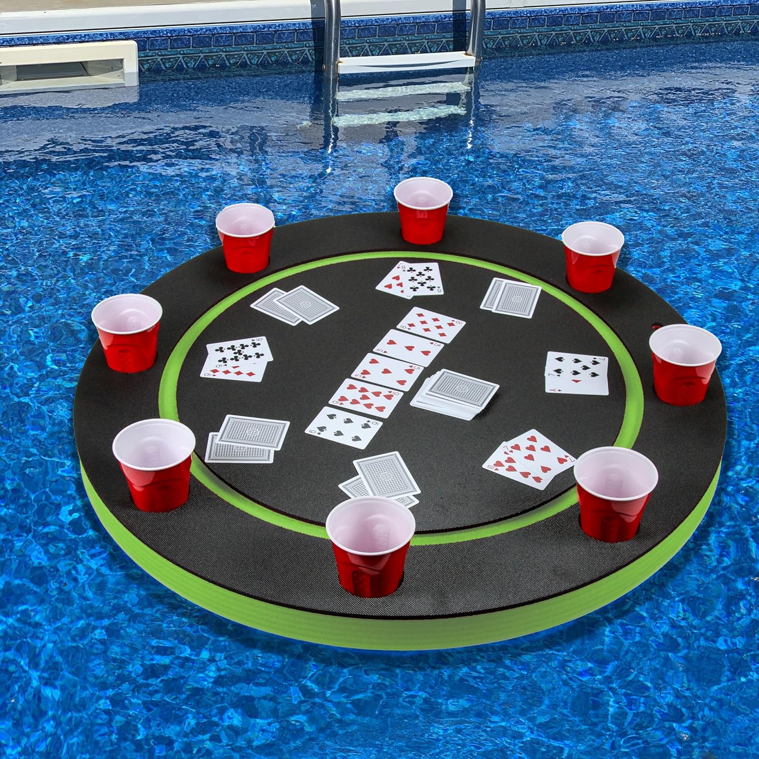 Amazon.com: Polar Whale Floating Green and Black Game or Card Table ...