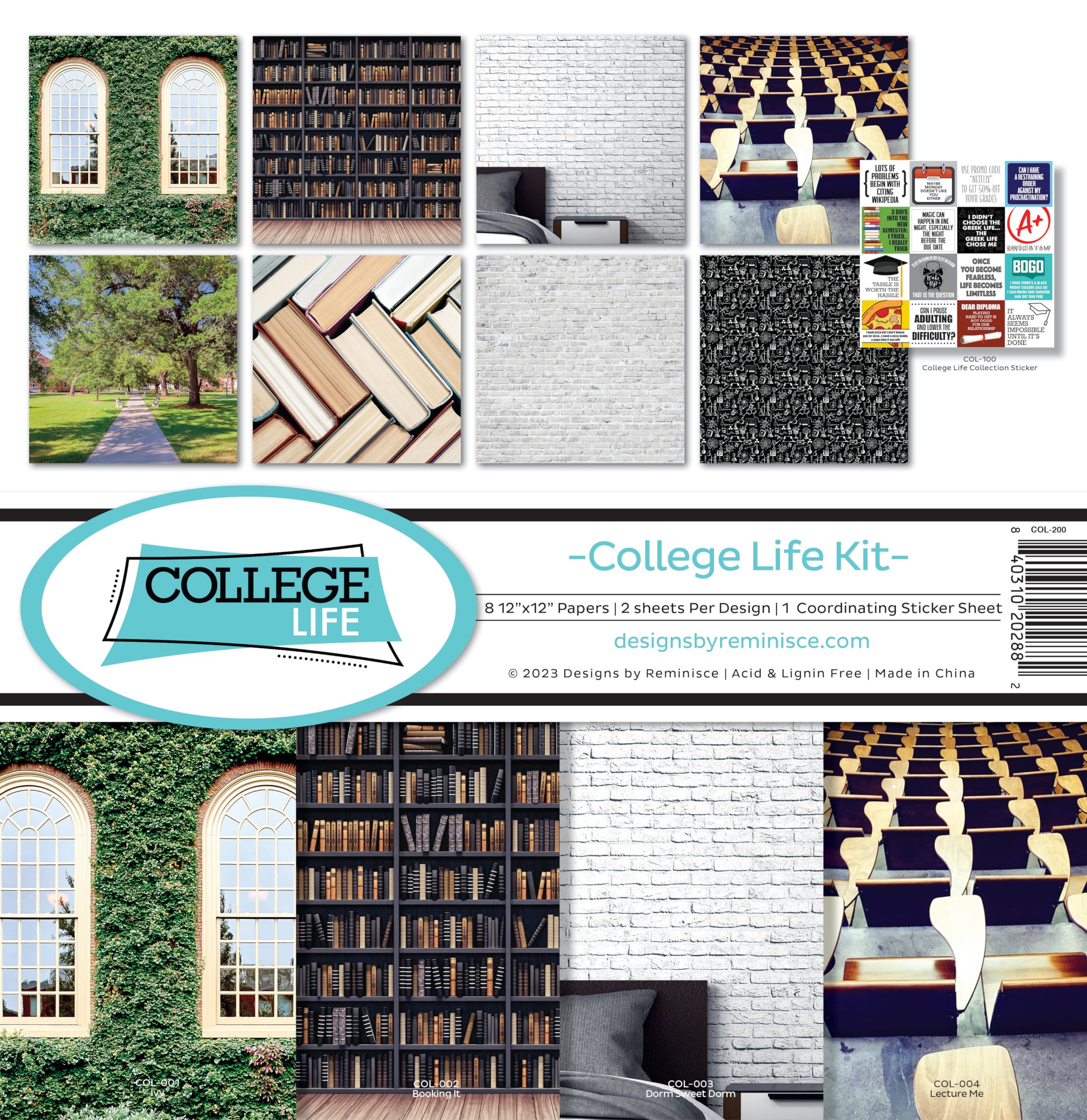 Amazon.com: Reminisce College Life Scrapbook Collection Kit