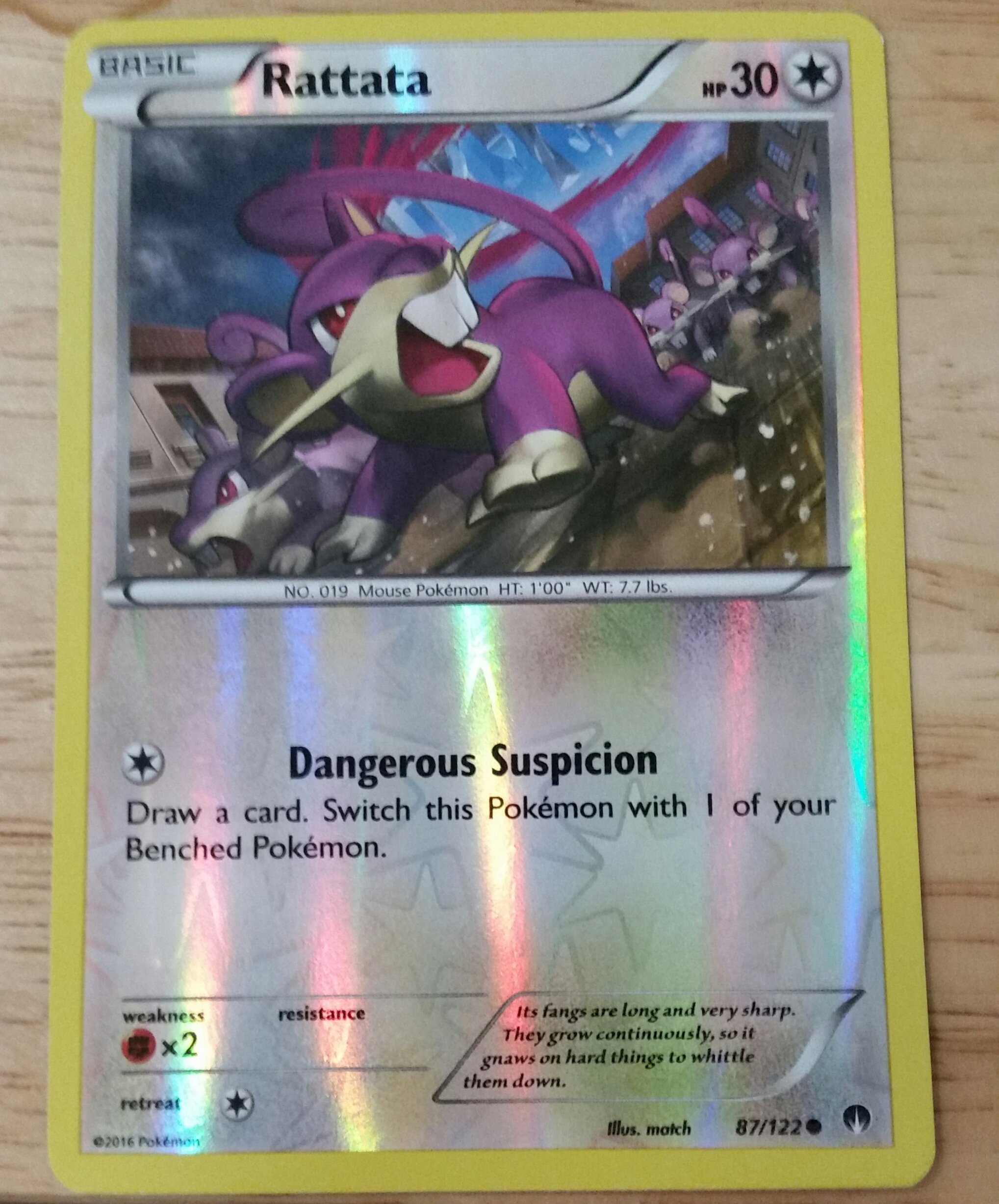 Amazon.com: Pokemon - Rattata (87/122) - XY Breakpoint - Reverse Holo ...