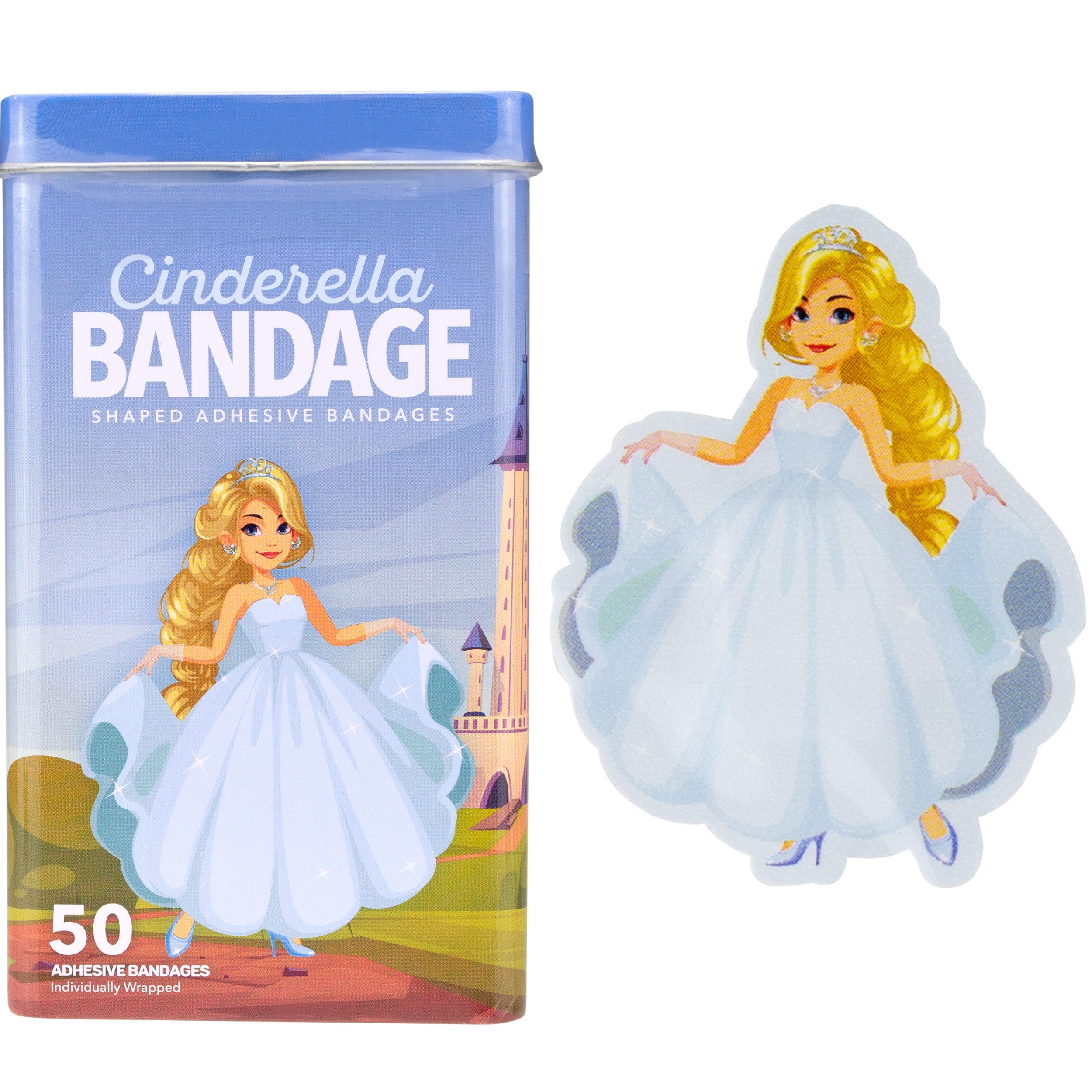 Amazon.com: BioSwiss Bandages, Princess Cinderella Shaped Self Adhesive ...