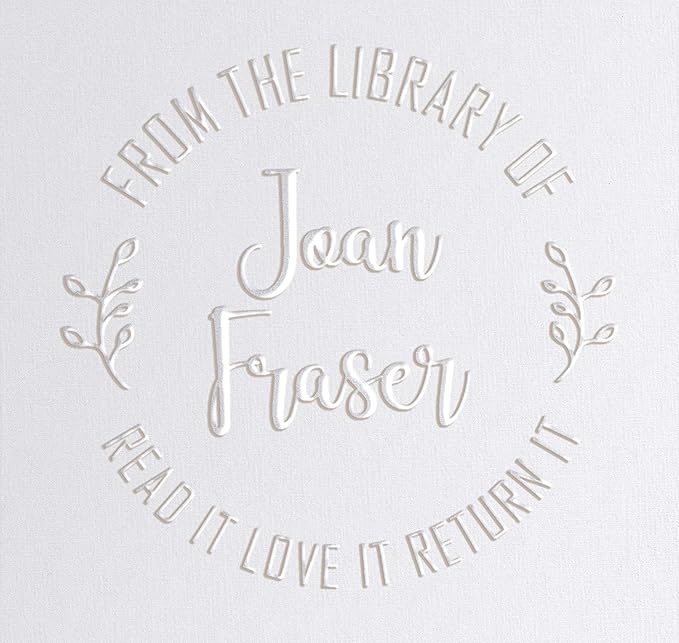 Library Book Embosser Seal Stamp Personalized Customized 1 x 5/8" (Fern ...