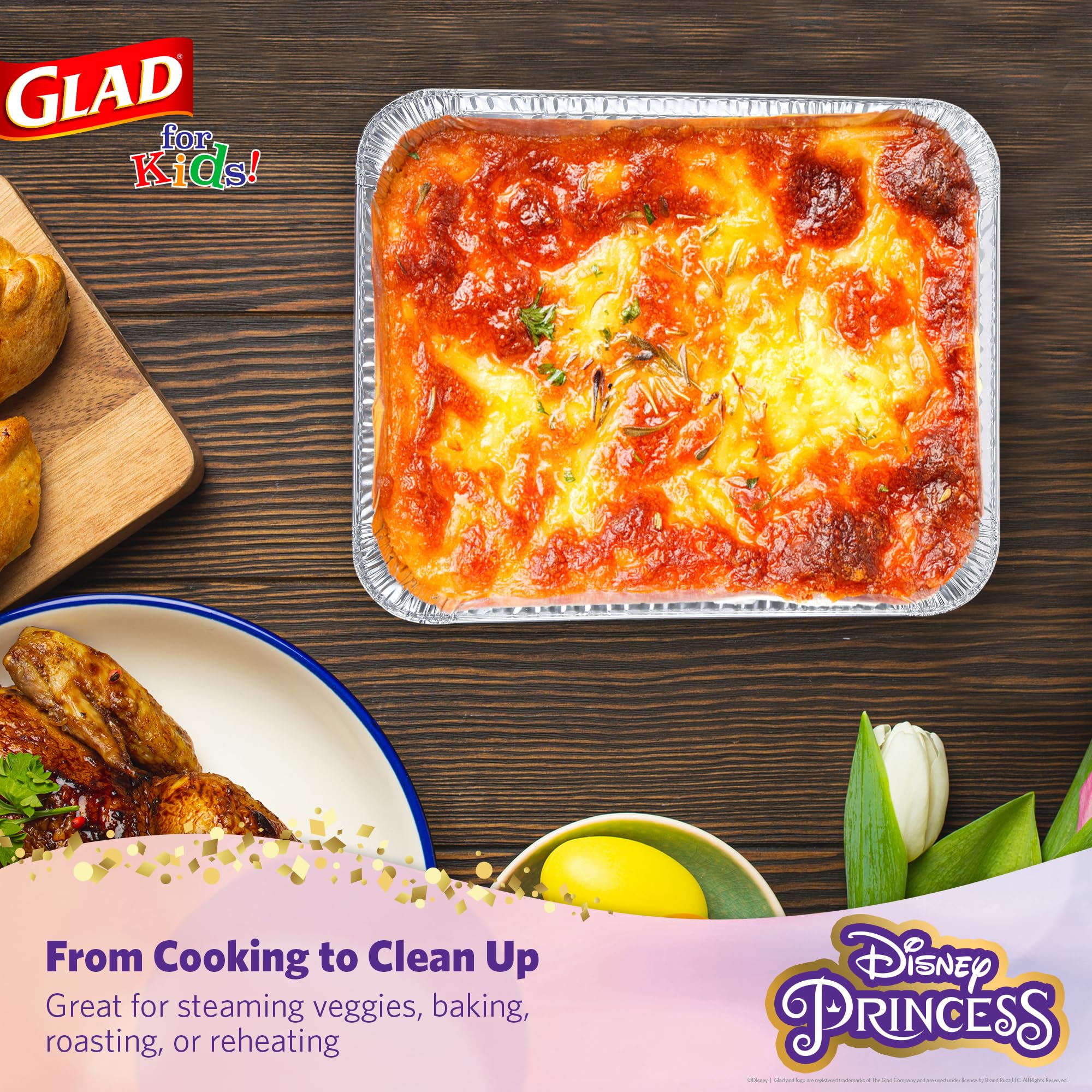 Snapklik.com : Glad Disposable Aluminum All Purpose Pans In Disney ...