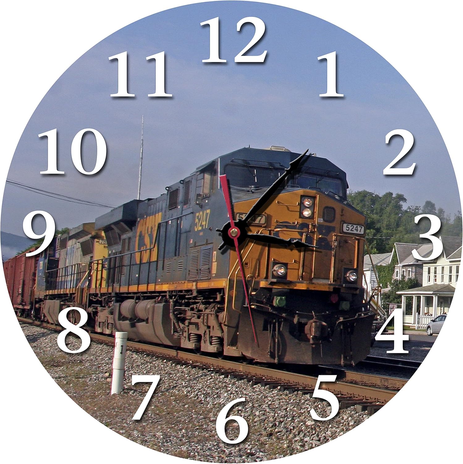 Amazon.com: CSX at Hyndman, Pennsylvania Round Train Clock : Home & Kitchen