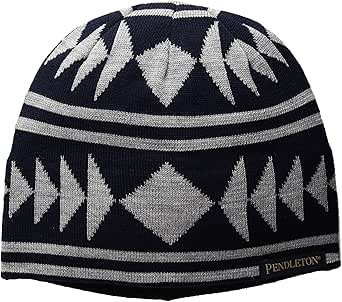 Pendleton Women's Merino Wool Knit Watch Cap, Thunder Quarrel, Navy ...