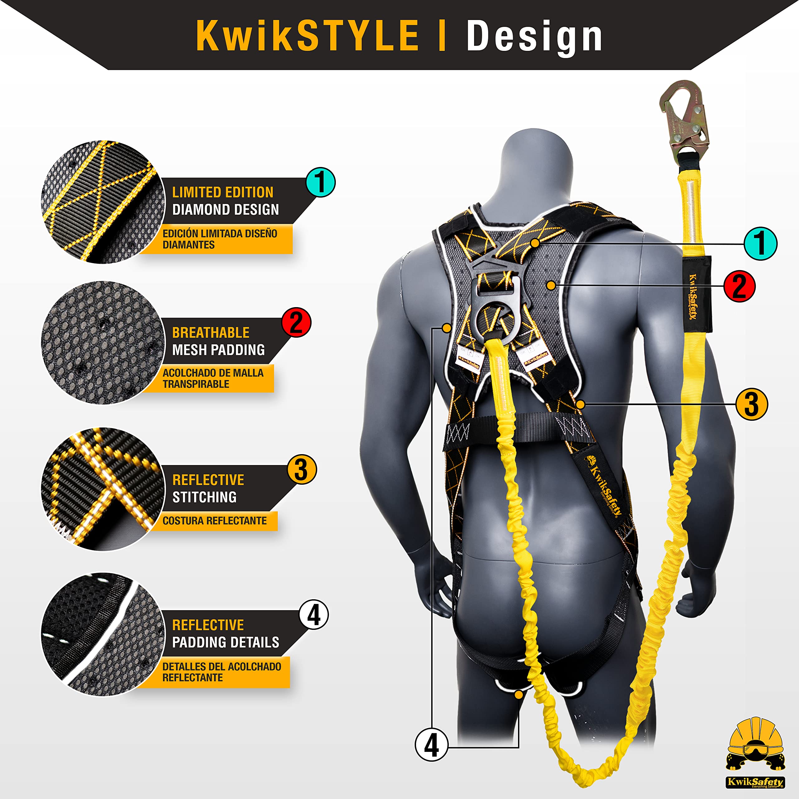 Snapklik.com : SCORPION DiamondBACK Safety Harness Full Body Fall ...