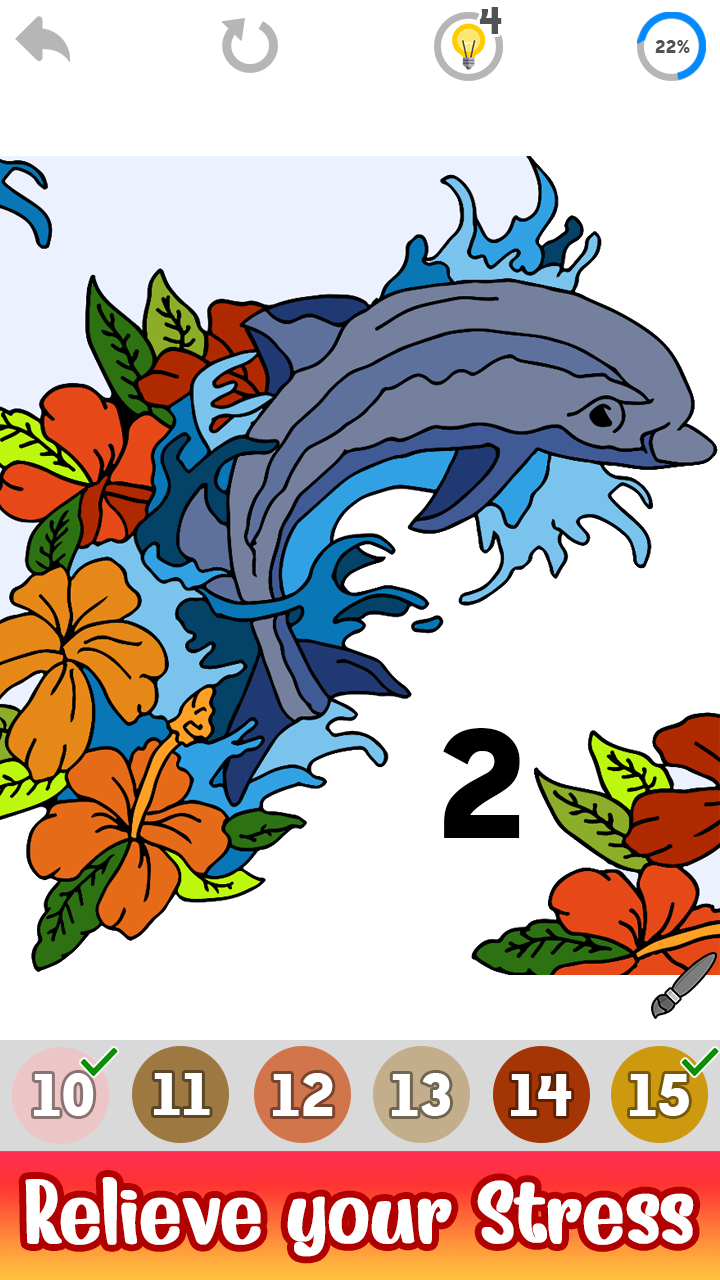 Dolphins Color By Number - Fish Coloring Book - App on Amazon Appstore
