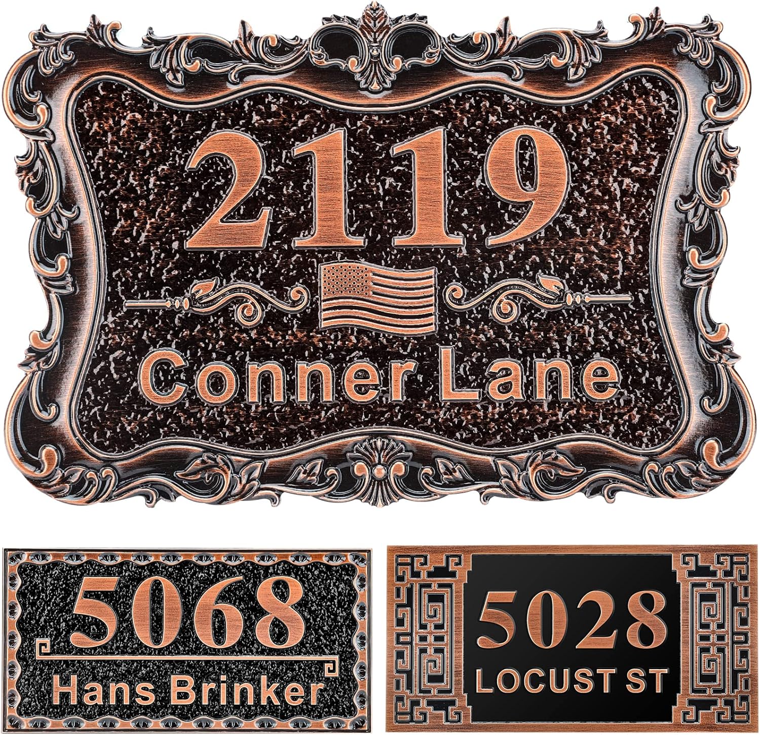 Amazon.com: MORIDA Personalized Cast Address Sign House Number Home ...