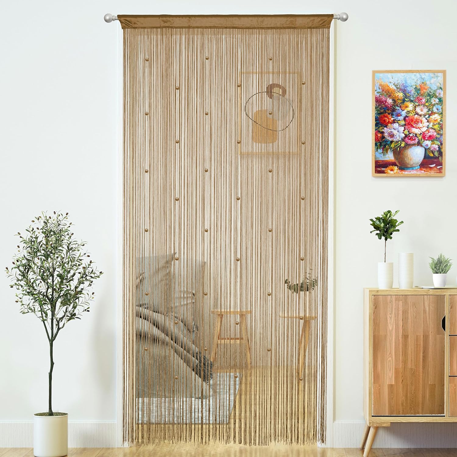 Amazon.com: YaoYue Beaded Curtain Door String Curtains for Doorways ...