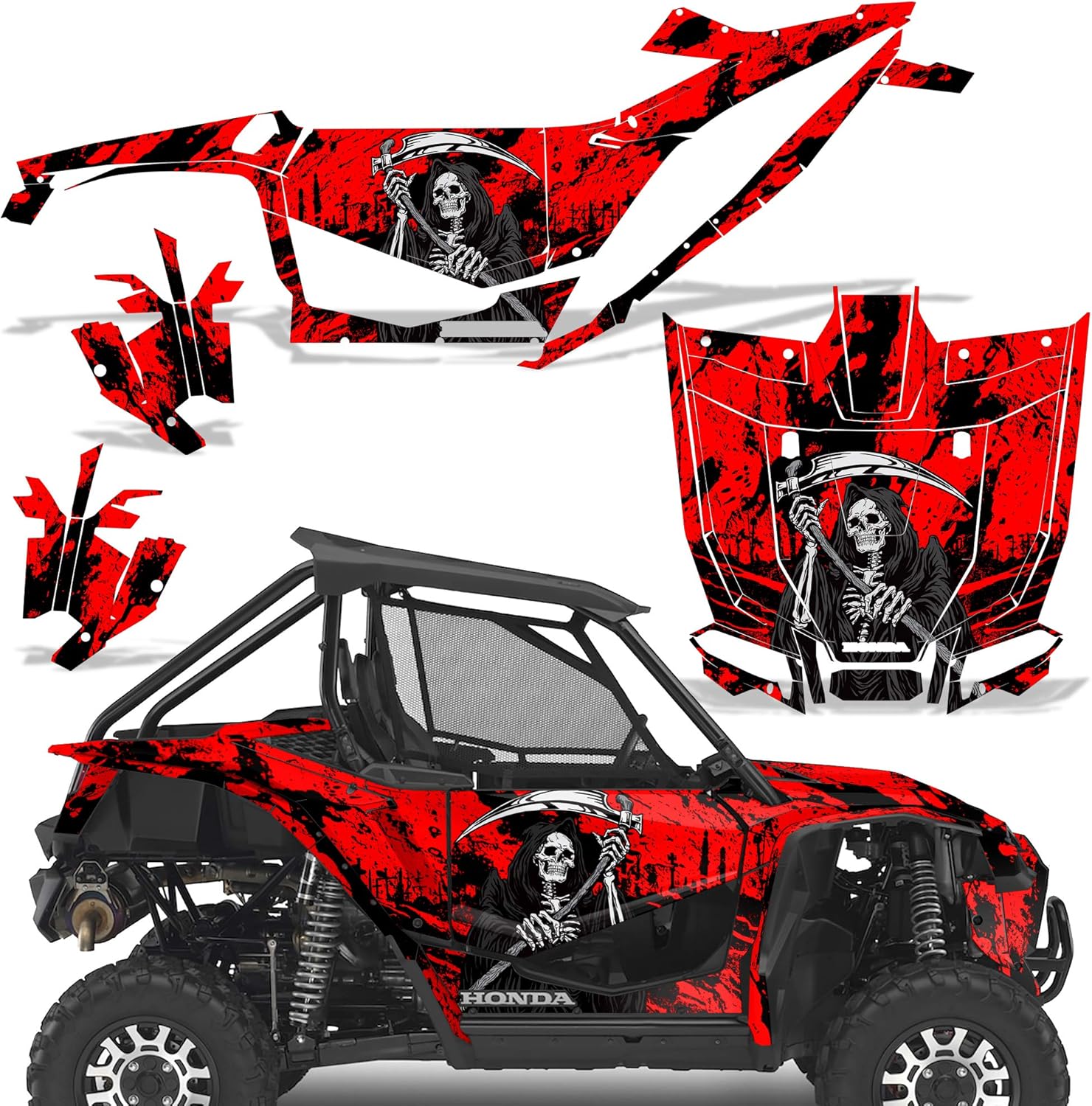Amazon.com: Wholesale Decals UTV Graphics kit Sticker Decal Compatible ...