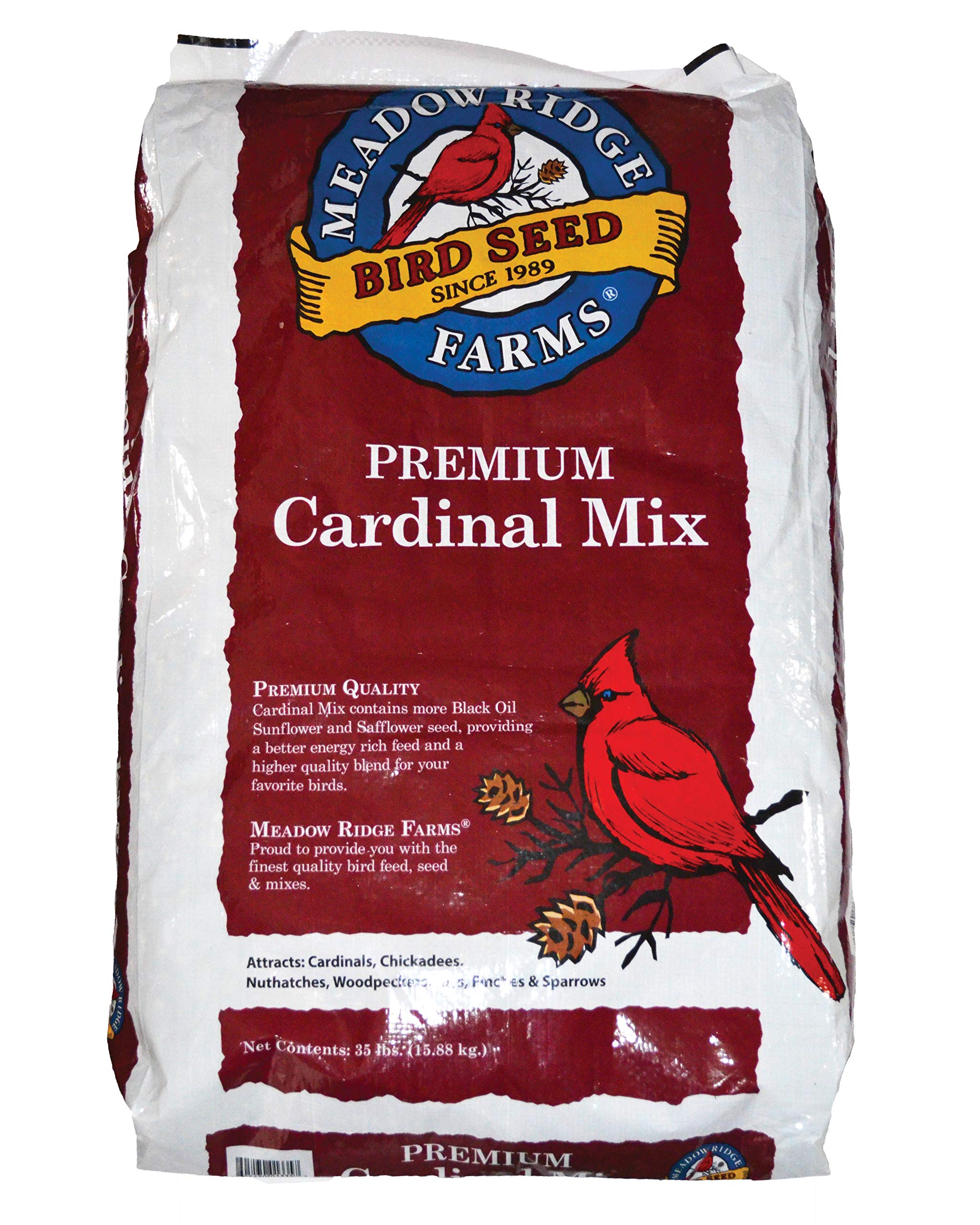 Amazon.com: Meadow Ridge Farms Deluxe Cardinal Bird Seed Mix, 35-Pound ...