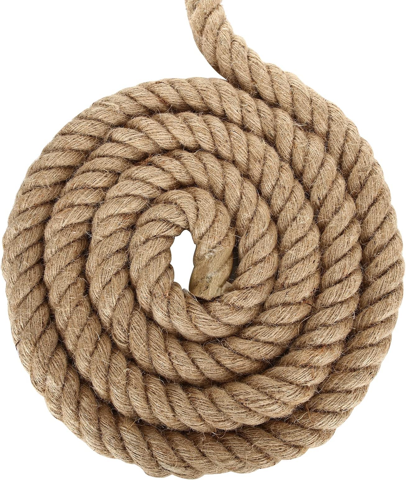 Amazon.com: SHEUTSAN 33 Feet 1-1/4 Inch Manila Rope, Natural Hemp Fiber ...