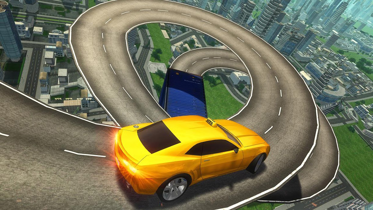 Verrückte Taxi Mega Rampe Stunt Extreme Simulation 3D: Autofahren ...