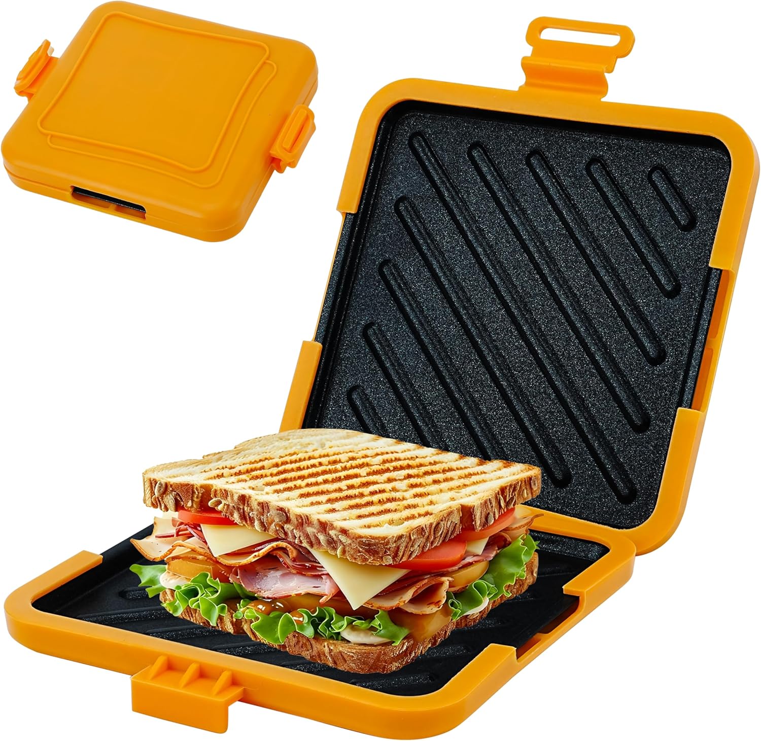 Microwave Toastie Maker, Non-Stick Removable Grill Pan Cheese Toastie ...