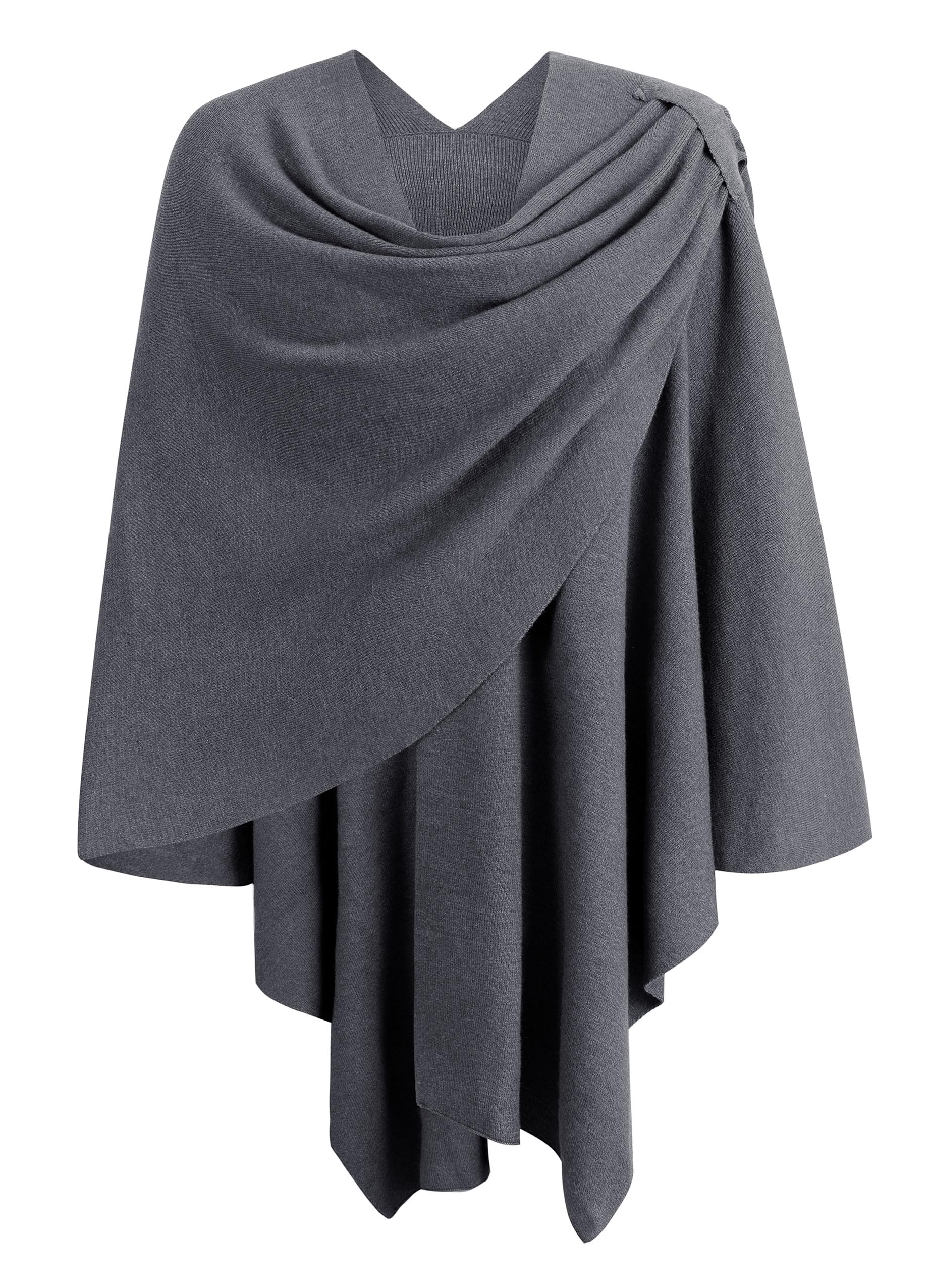 Snapklik.com : Womens Large Cross Front Poncho Sweater Wrap Topper ...