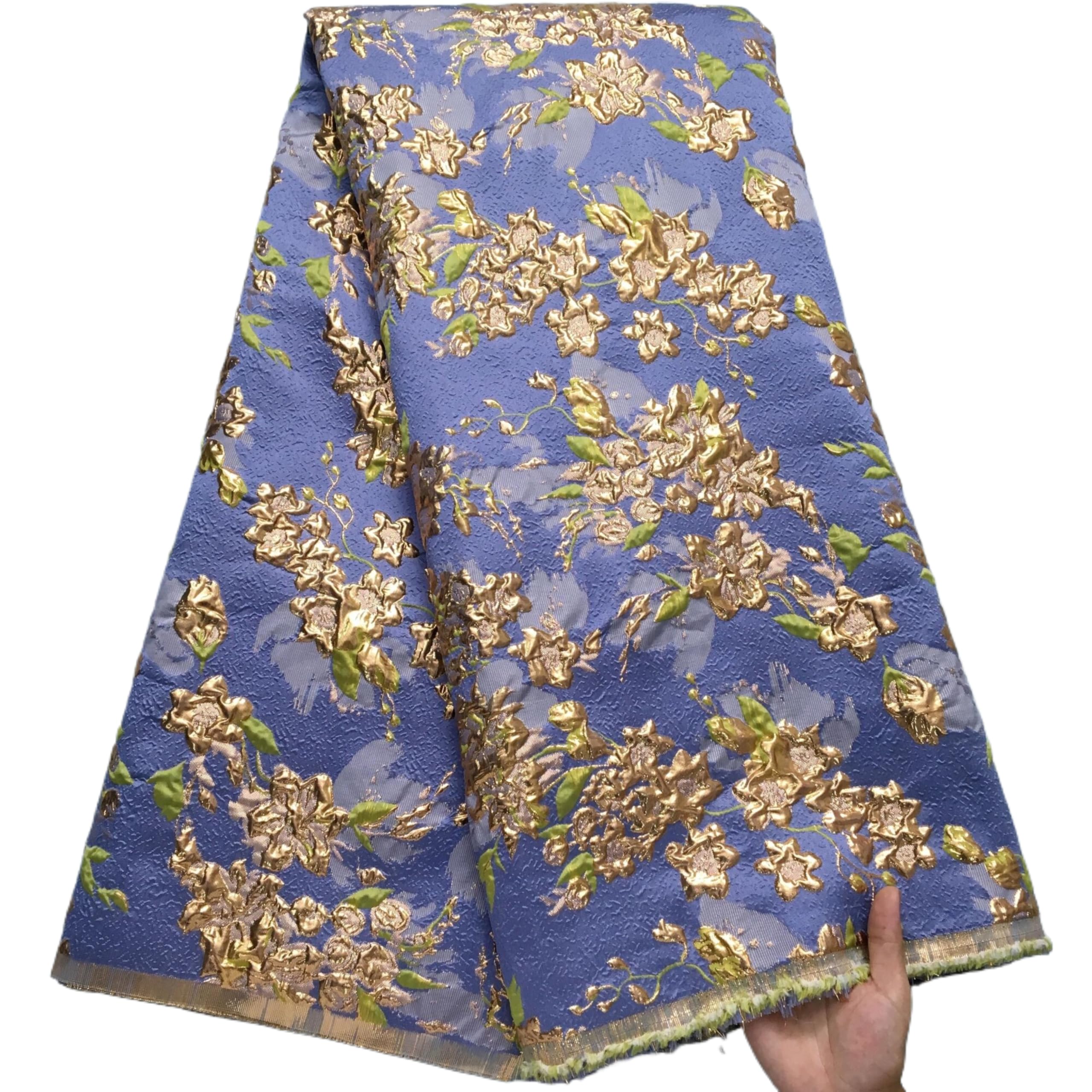 Amazon.com: KAJURUI African Fabric 5 Yards Nigerian Fabric Embroidered ...