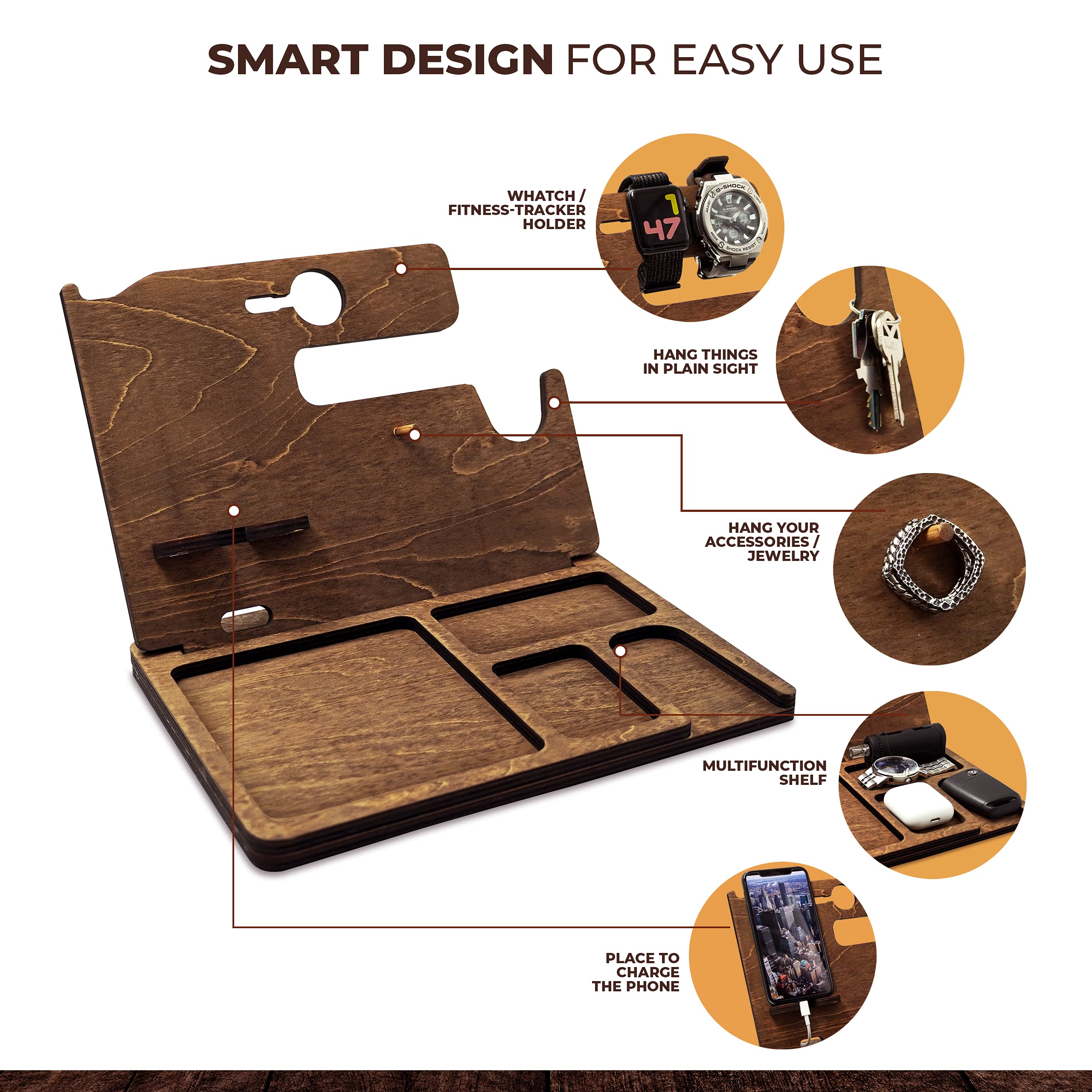 Buy LegnoVault Wooden Gun Docking Station - Police Officer Gifts ...