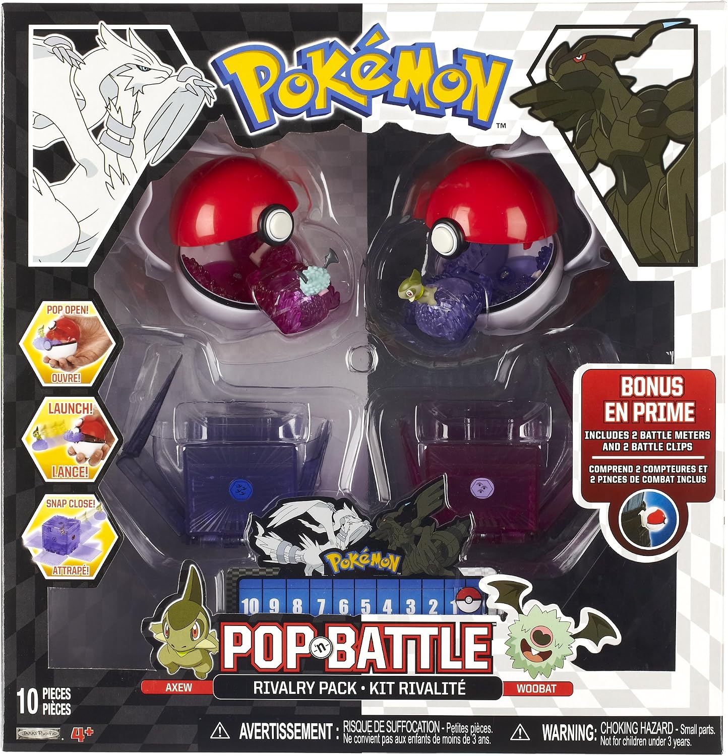 Amazon.com: Pokemon Pop 'N Battle Rivalry Pack B&W Series #2 Axew And ...