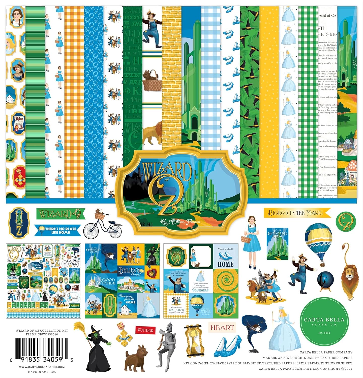 Amazon.com: Echo Park Paper Wizard of Oz Collection Kit : Arts, Crafts ...