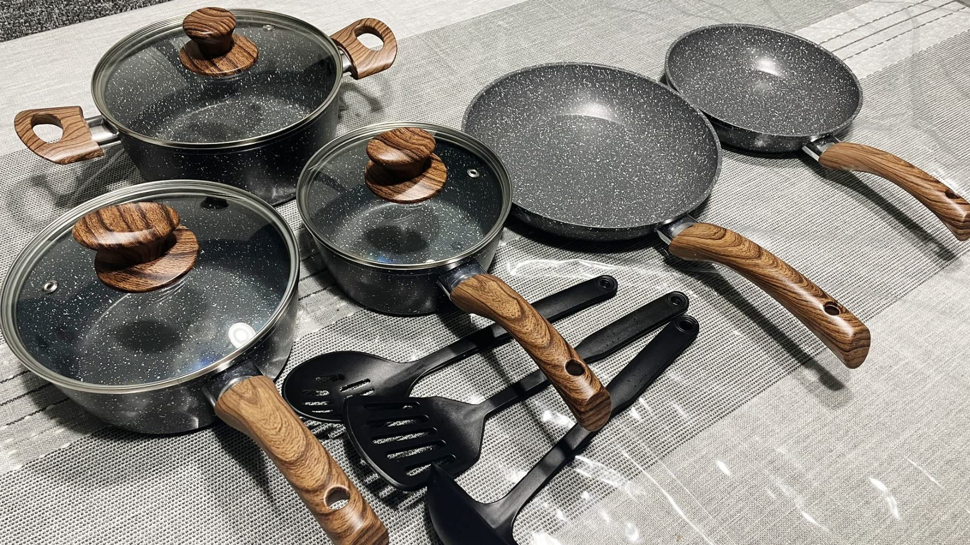 $13/mo - Finance Pots and Pans Set, Pre-Installed Nonstick Granite Pots ...