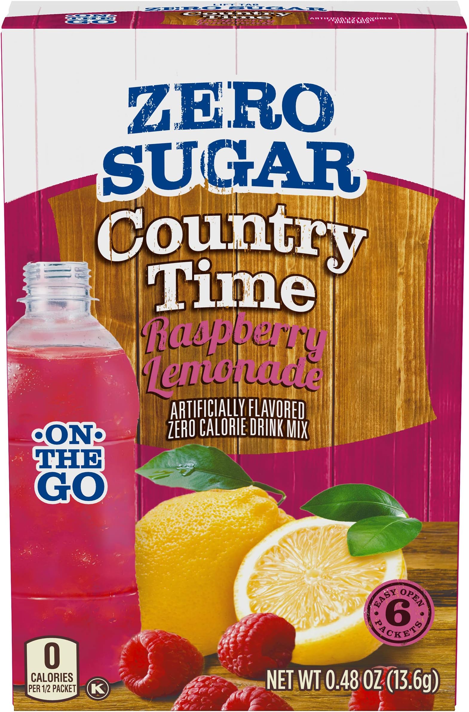 Amazon.com : Country Time Lemonade Sugar Free On the Go! 6 Packets ...