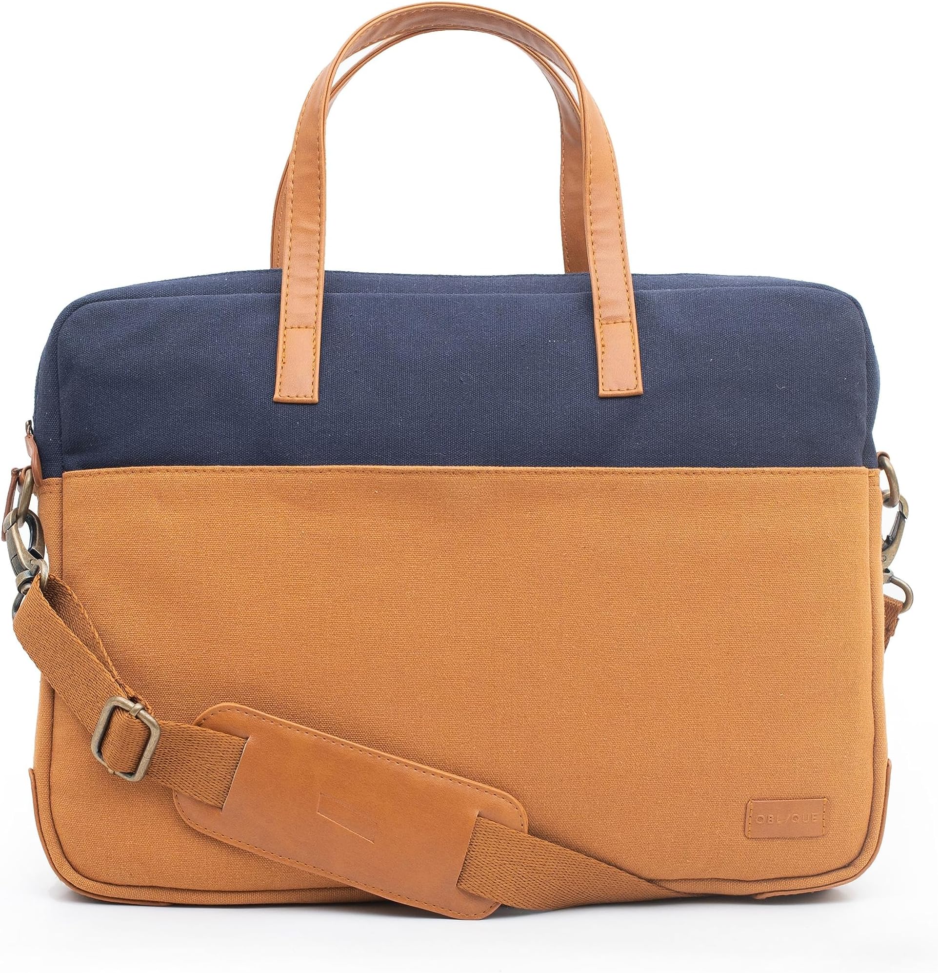 OBLIQUE Laptop Messenger Bag with Handle & Shoulder Strap fits up to 15 ...