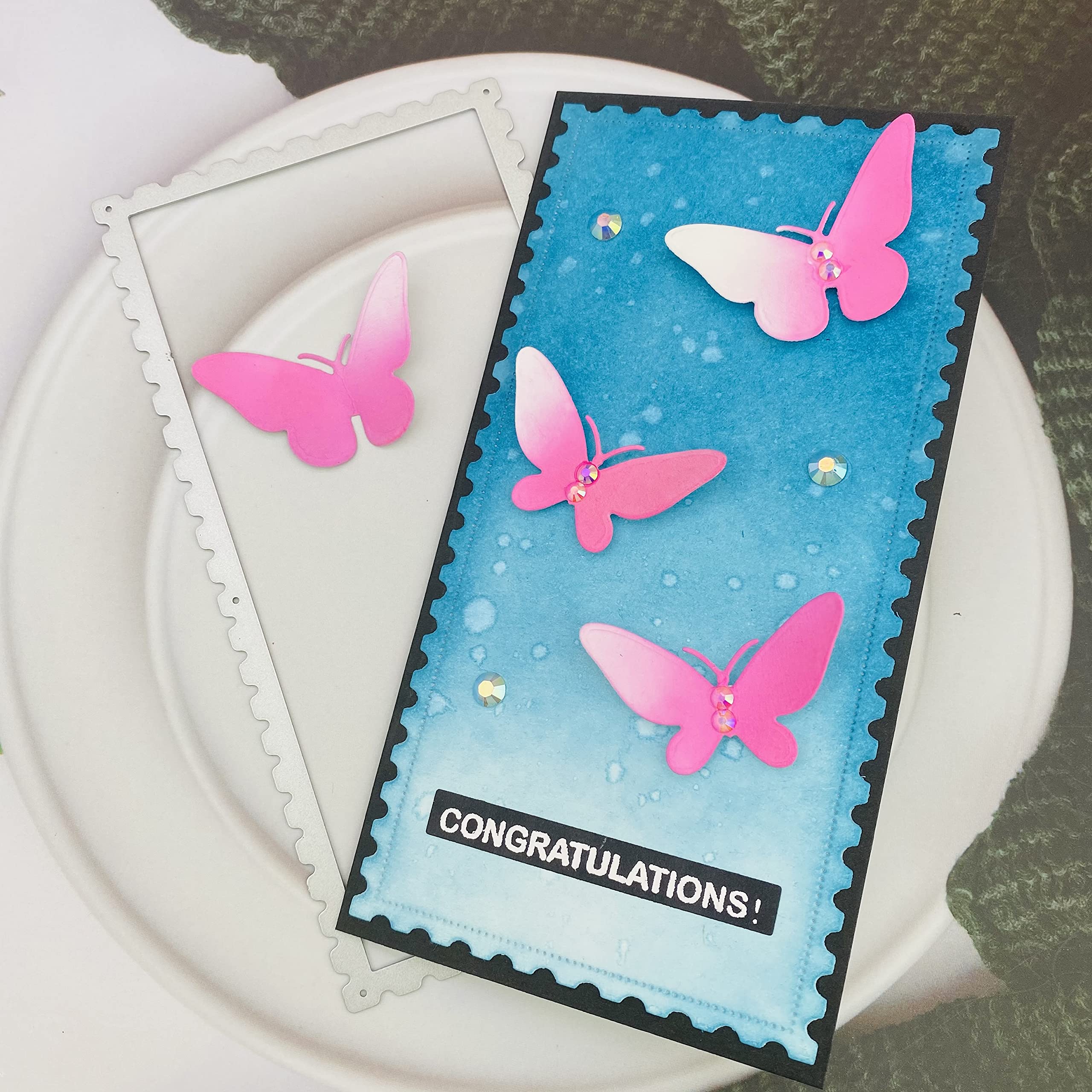 Snapklik.com : Alinacutle 10pc Postage Border Nesting Frame Die Cut ...