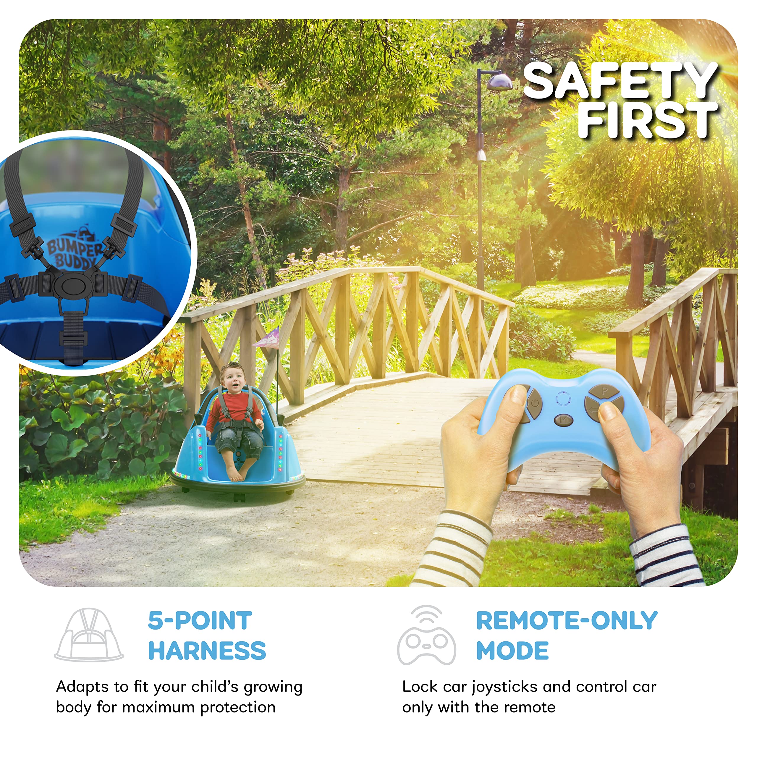 Ride On Electric Bumper Car for Kids & Toddlers, 12V 2-Speed, Ages 1.5 ...