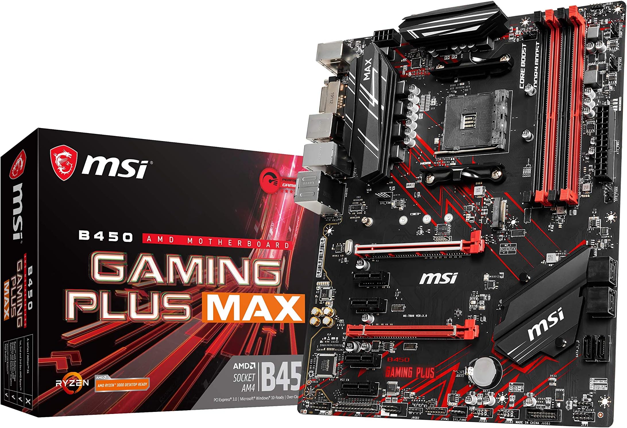 MSI B450M-A PRO MAX II ProSeries Motherboard (mATX, Supports AMD 5000 ...